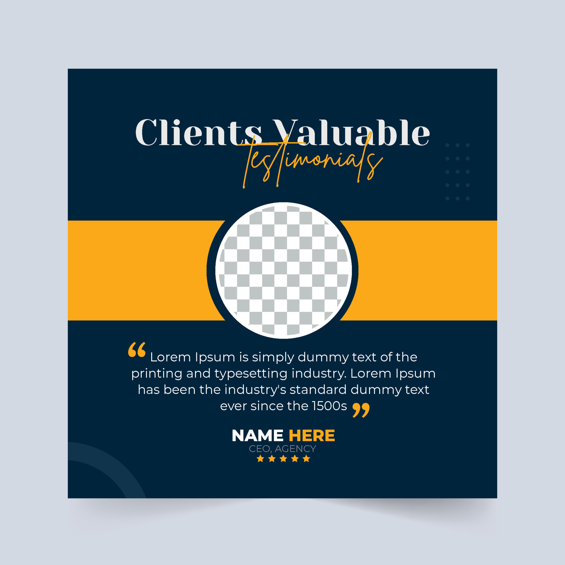 Customer Feedback Review Or Testimonial Layout Section Vector Customer