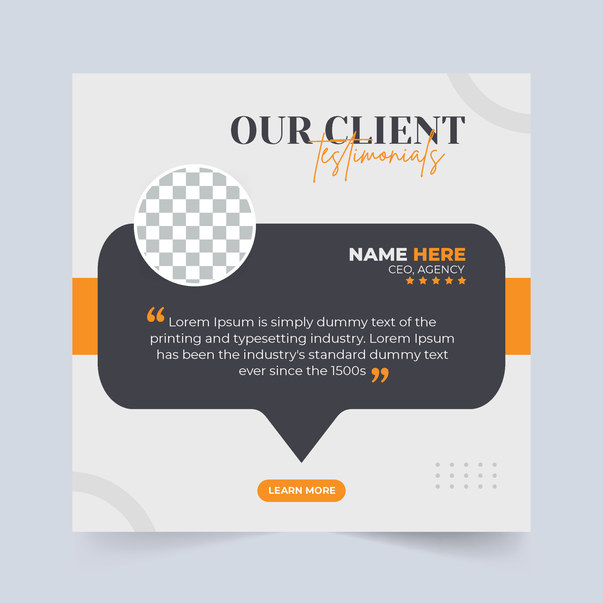Customer service feedback testimonial template with yellow and dark ... Customer service feedback testimonial template with yellow and dark ...