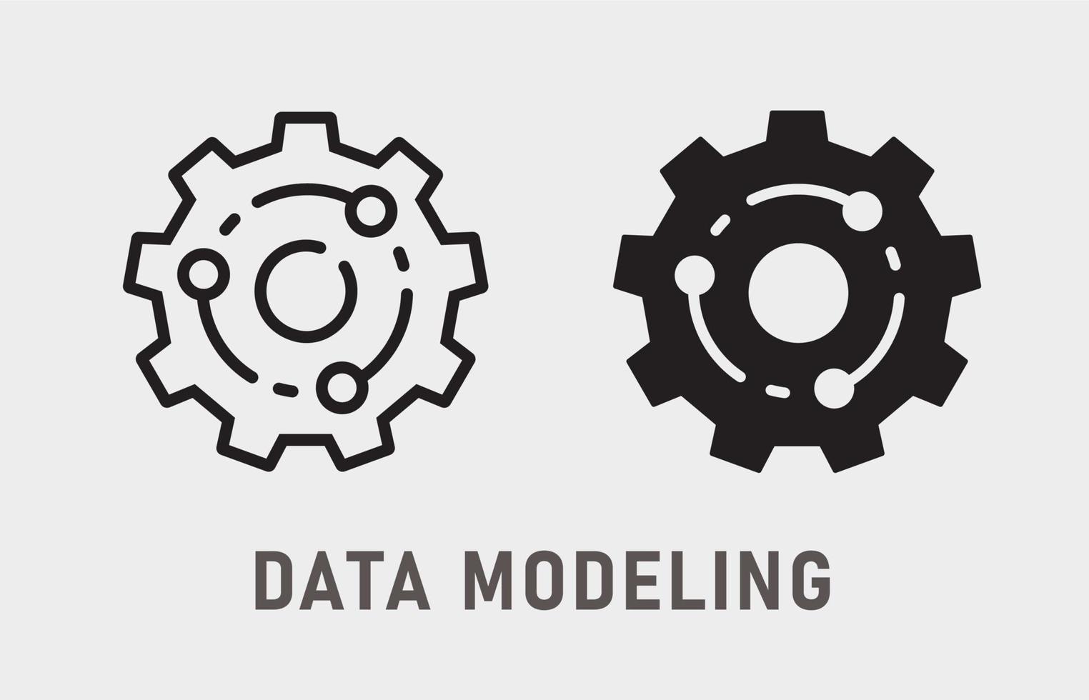 Data modeling icon on white background. Vector illustration. 14169947 ...