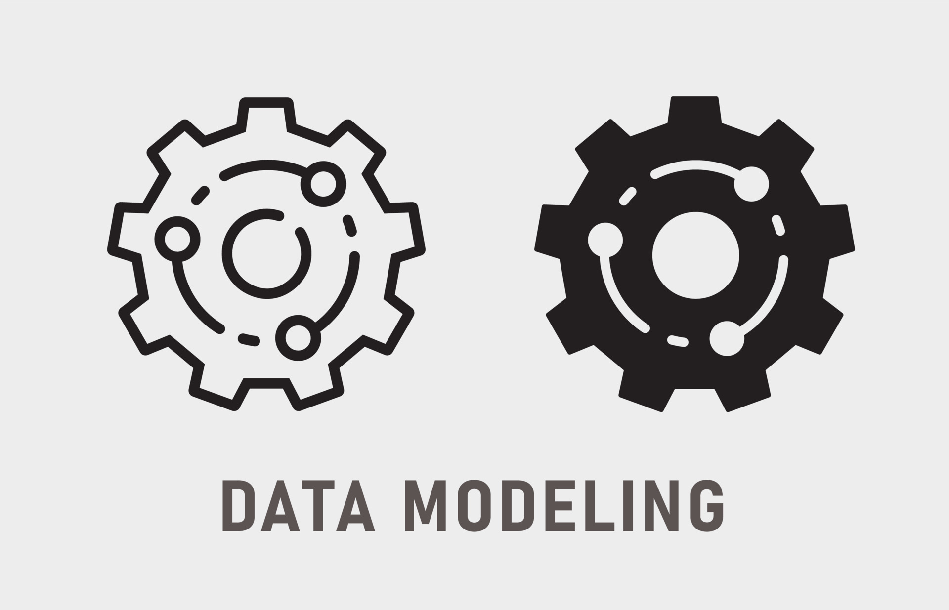 Data modeling icon on white background. Vector illustration. 14169947 Vector Art at Vecteezy
