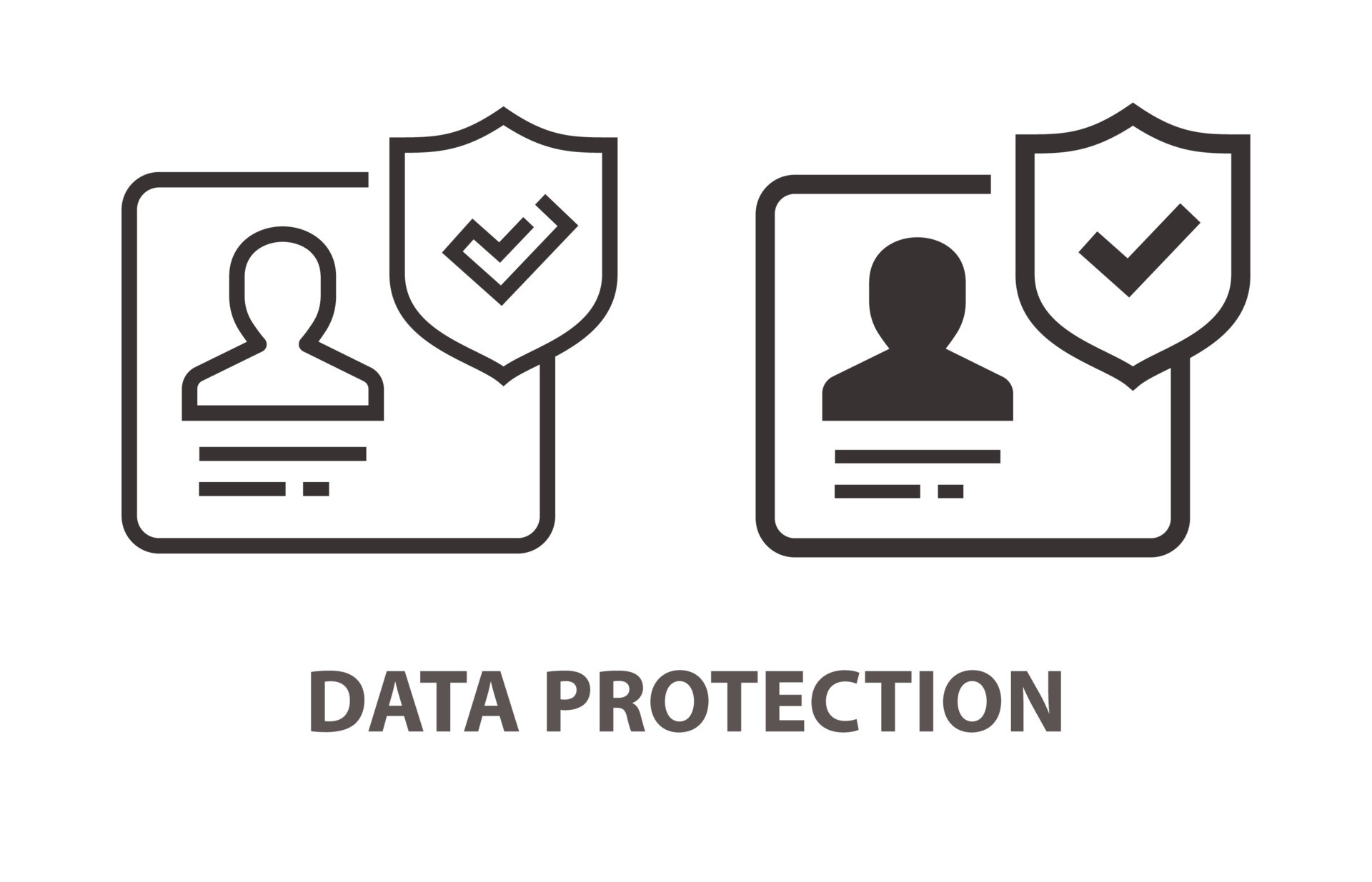 Data Protection Icon On White Background Vector Illustration 14169950