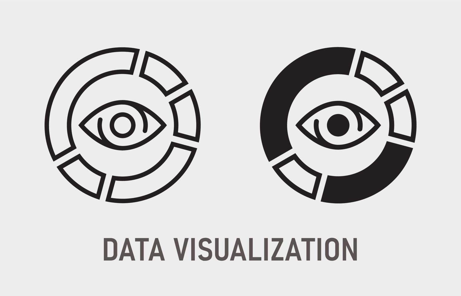 Data visualization icon on white background. Vector illustration ... Data visualization icon on white background. Vector illustration ...