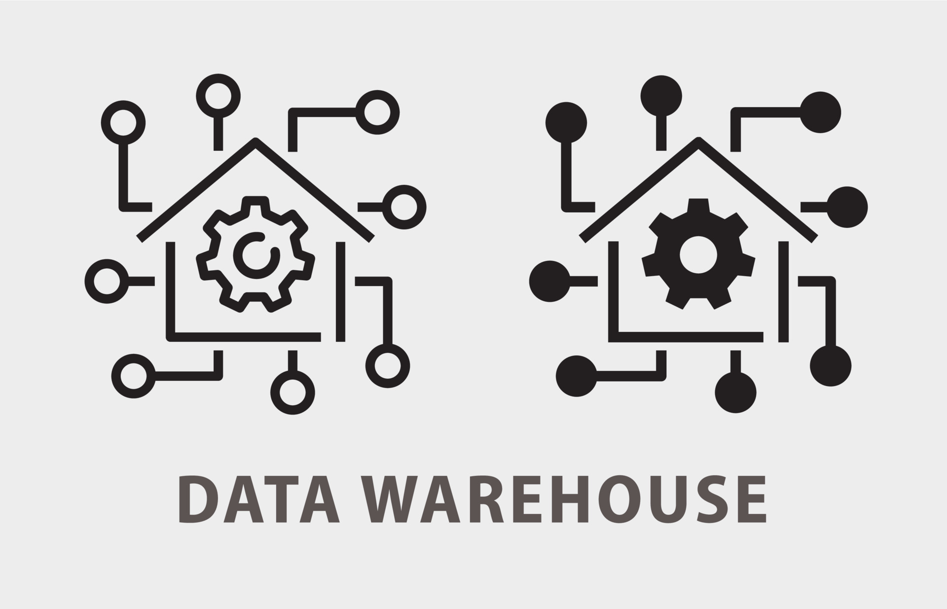 Data warehouse icon on white background. Vector illustration. 14170036 ...