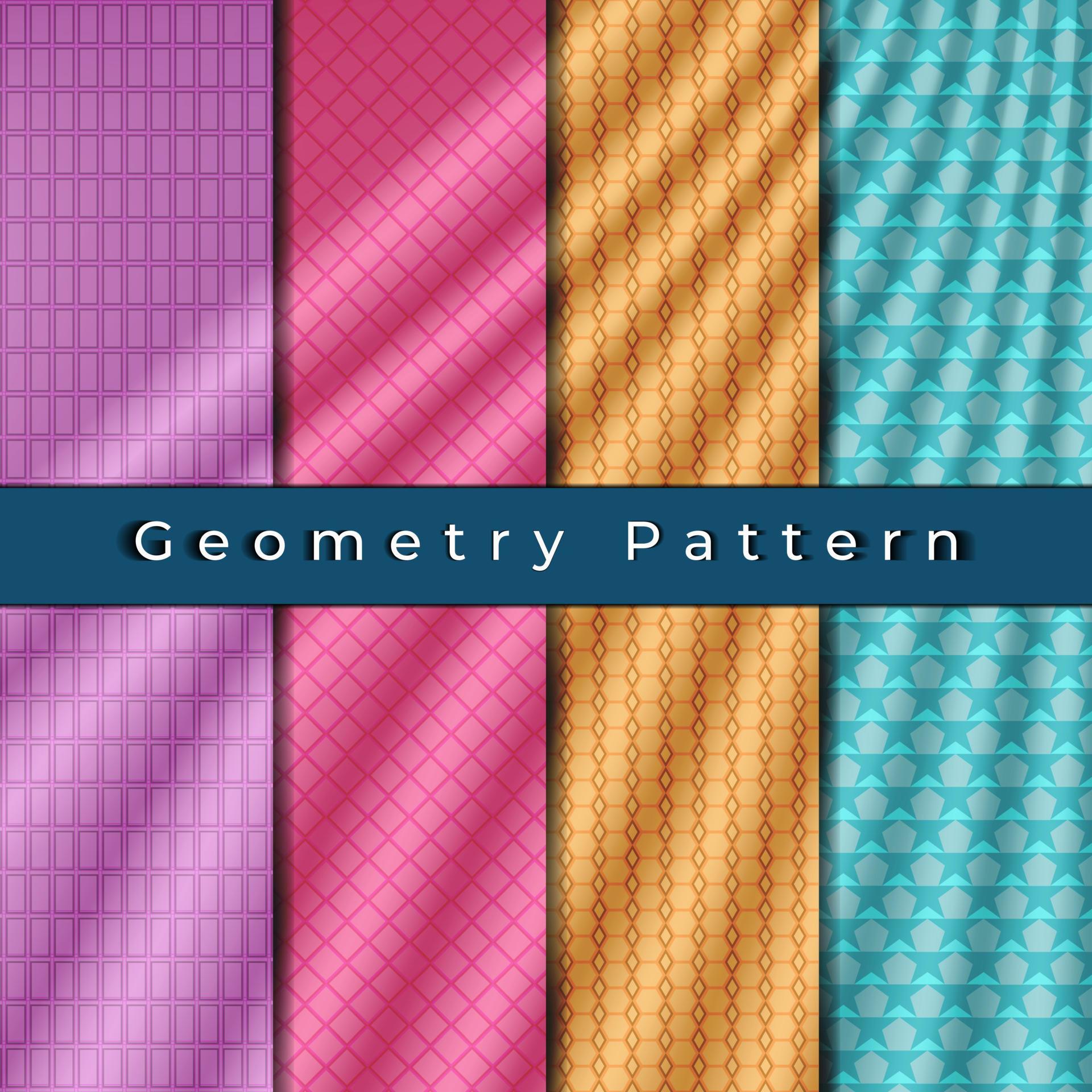 Colorful Geometry Pattern Design Set. Perfect for backgrounds and ...
