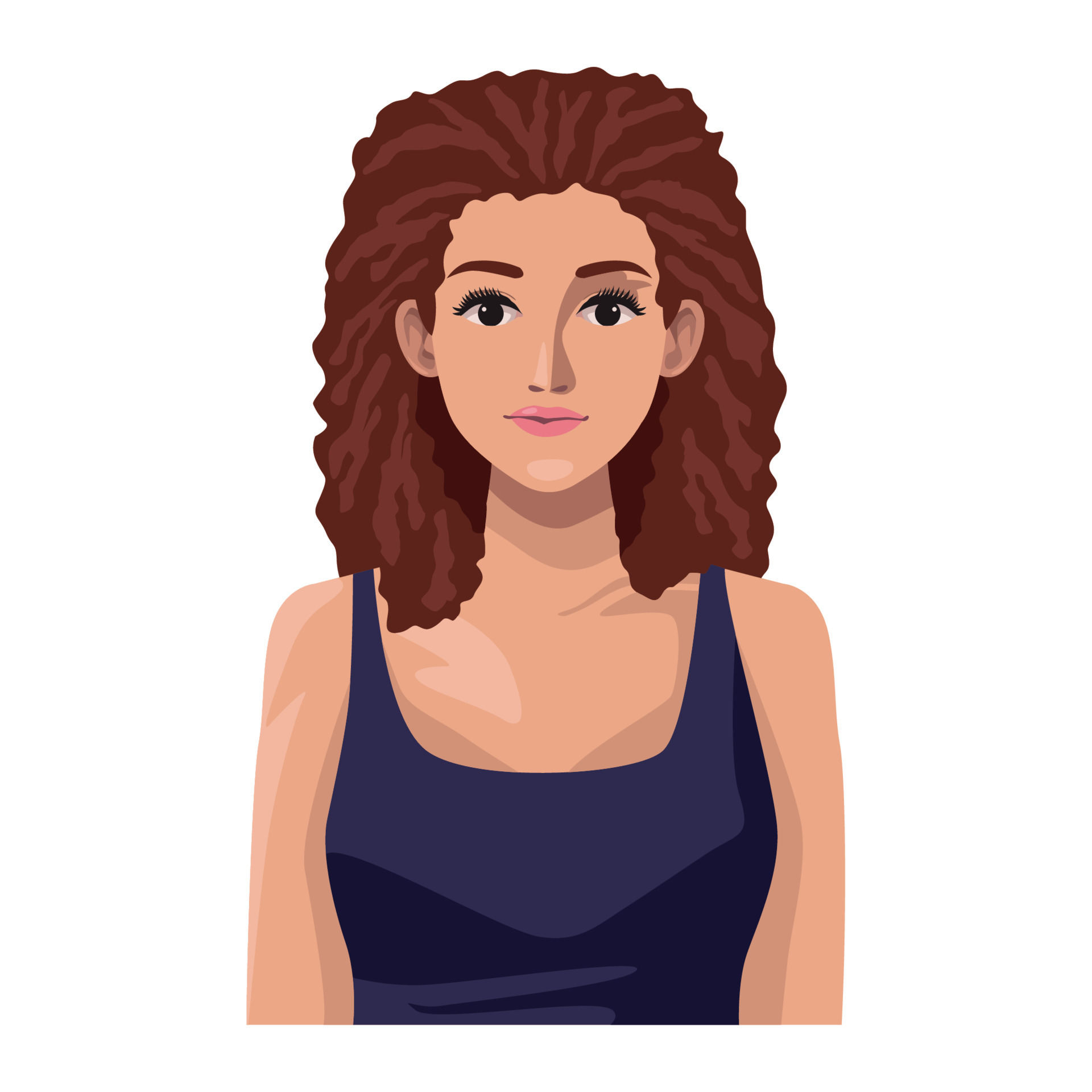 young redhead woman 14175157 Vector Art at Vecteezy