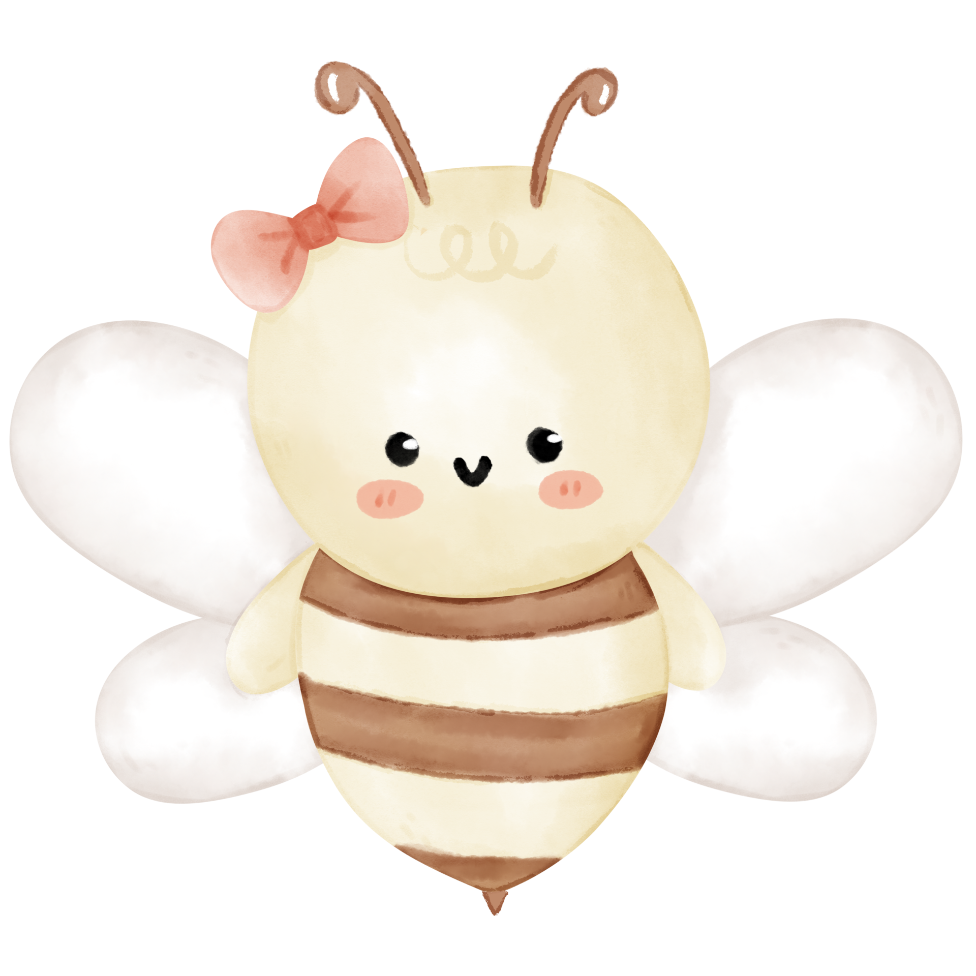 Cute bee watercolor illustration 14177726 PNG