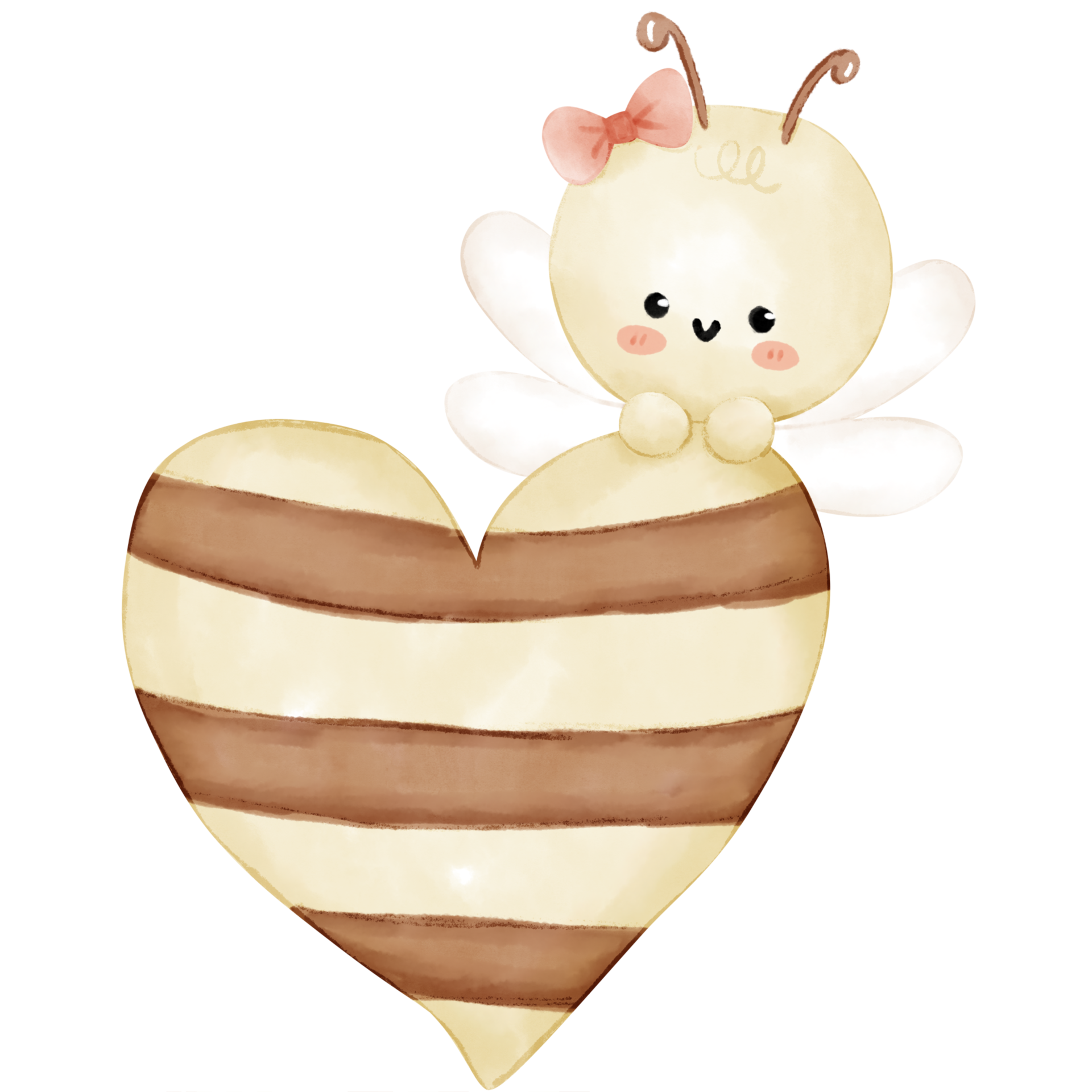 Cute bee watercolor illustration 14177737 PNG