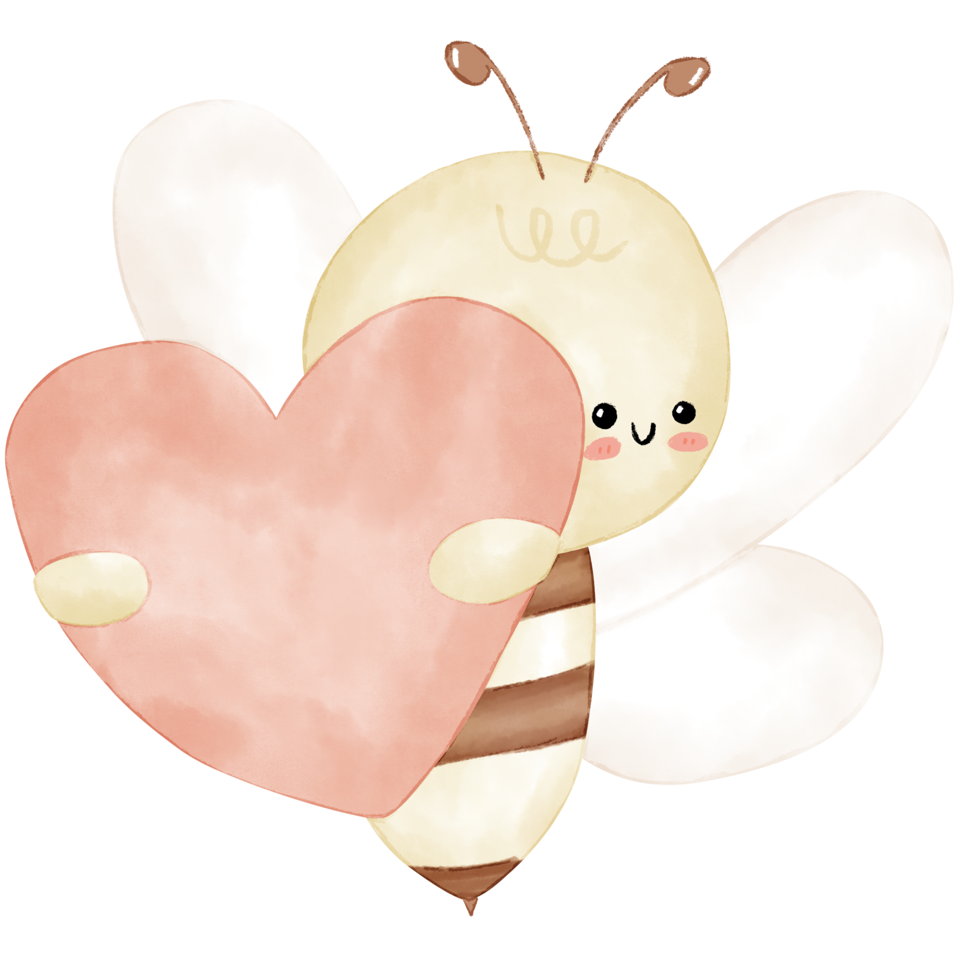 Cute bee watercolor illustration 14177753 PNG