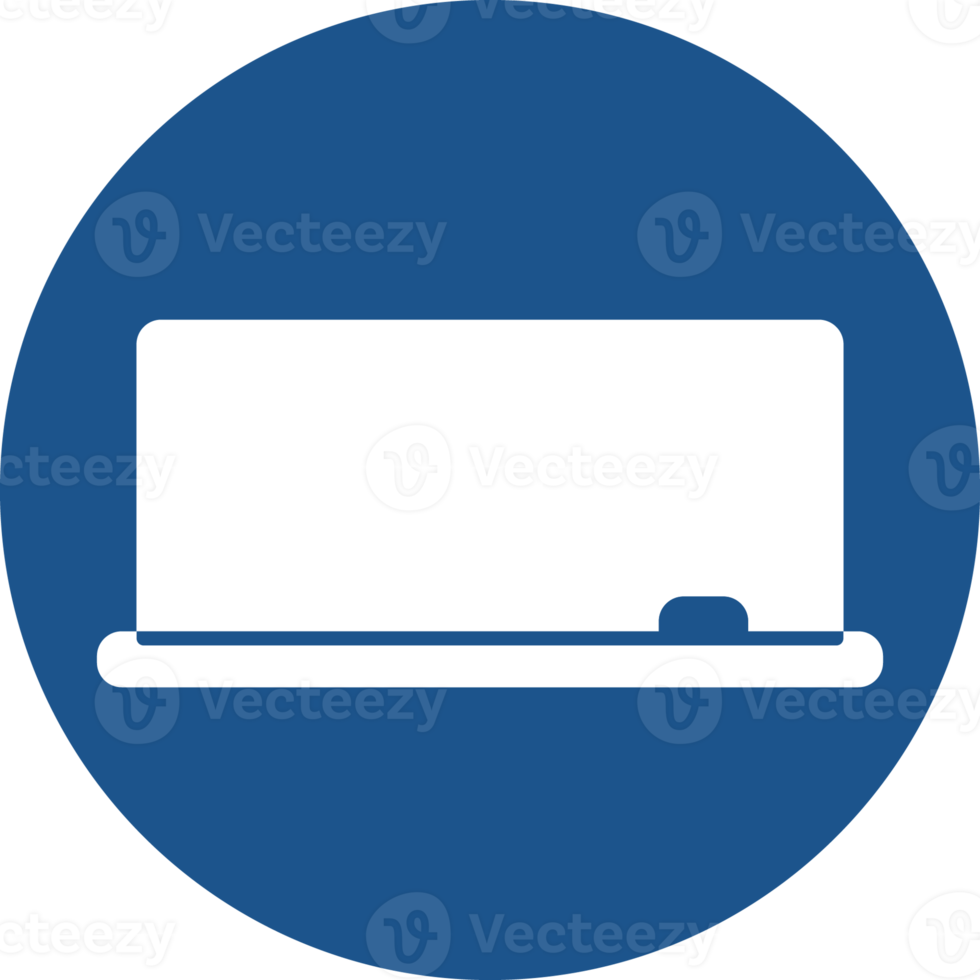 White board icons design in blue circle. 14179669 PNG
