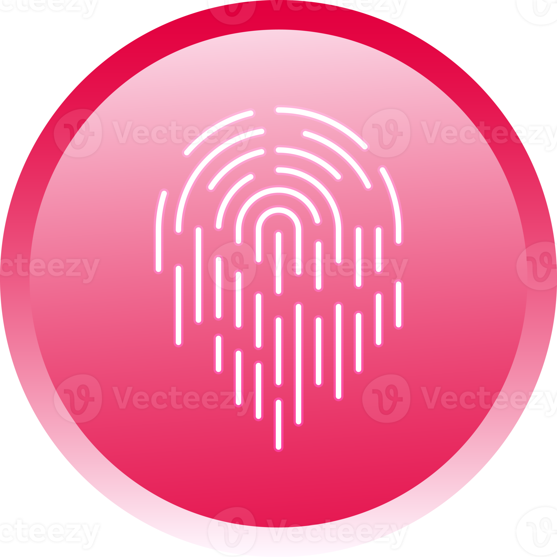 Push Buttons Finger Scan Identification Icon Element For Decorative Abstract Background Website