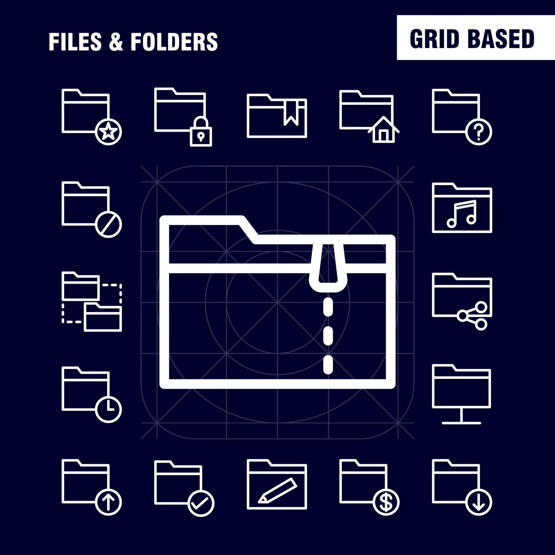 Files And Folders Line Icon Pack For Designers And Developers Icons Of Connect Folder Network ...