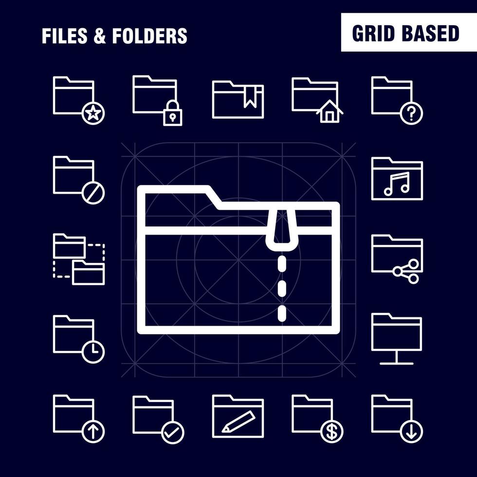 Files And Folders Line Icon Pack For Designers And Developers Icons Of Connect Folder Network ...