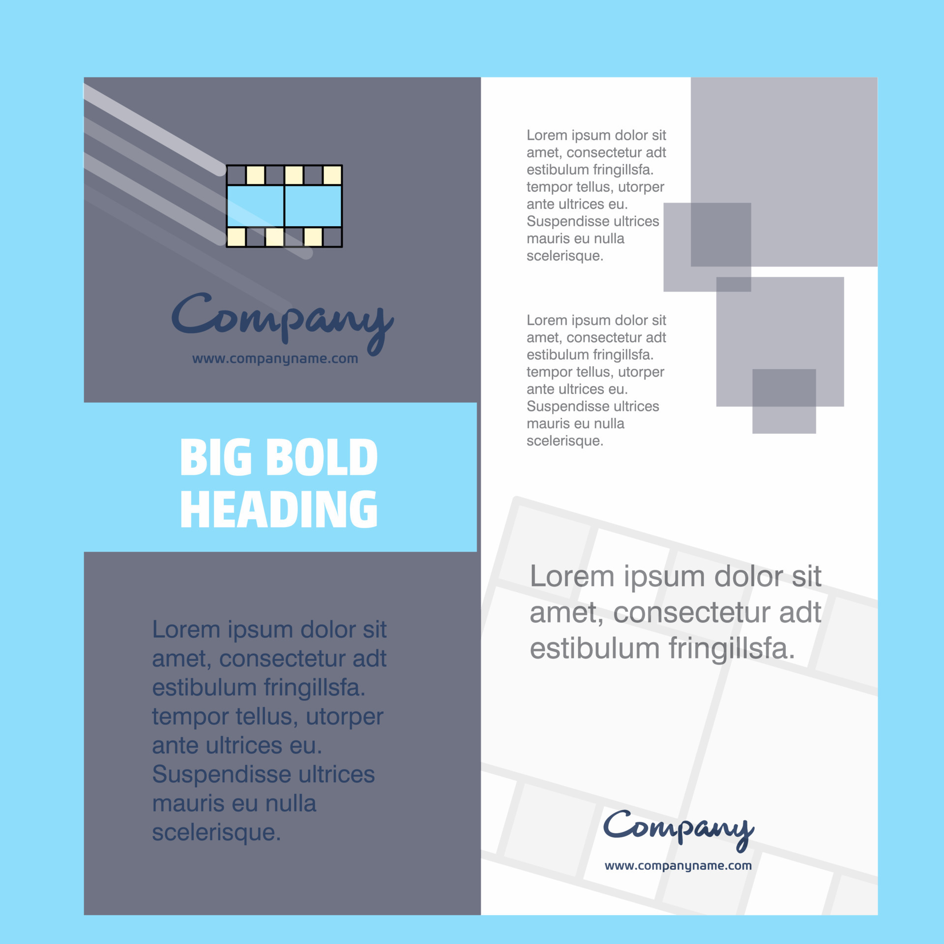 Film Company Brochure Title Page Design Company profile annual report ...