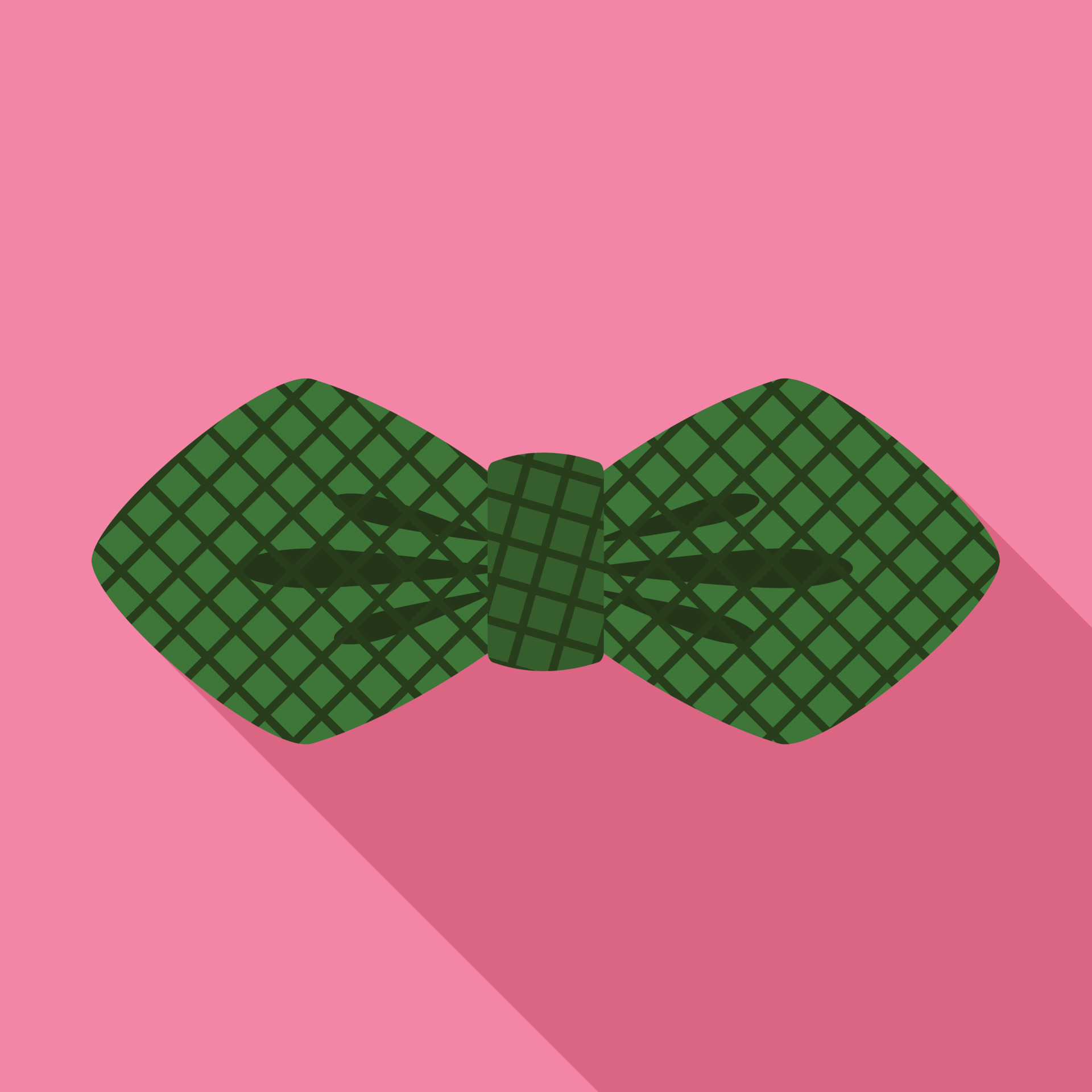 Green striped bow tie icon, flat style 14184873 Vector Art at Vecteezy