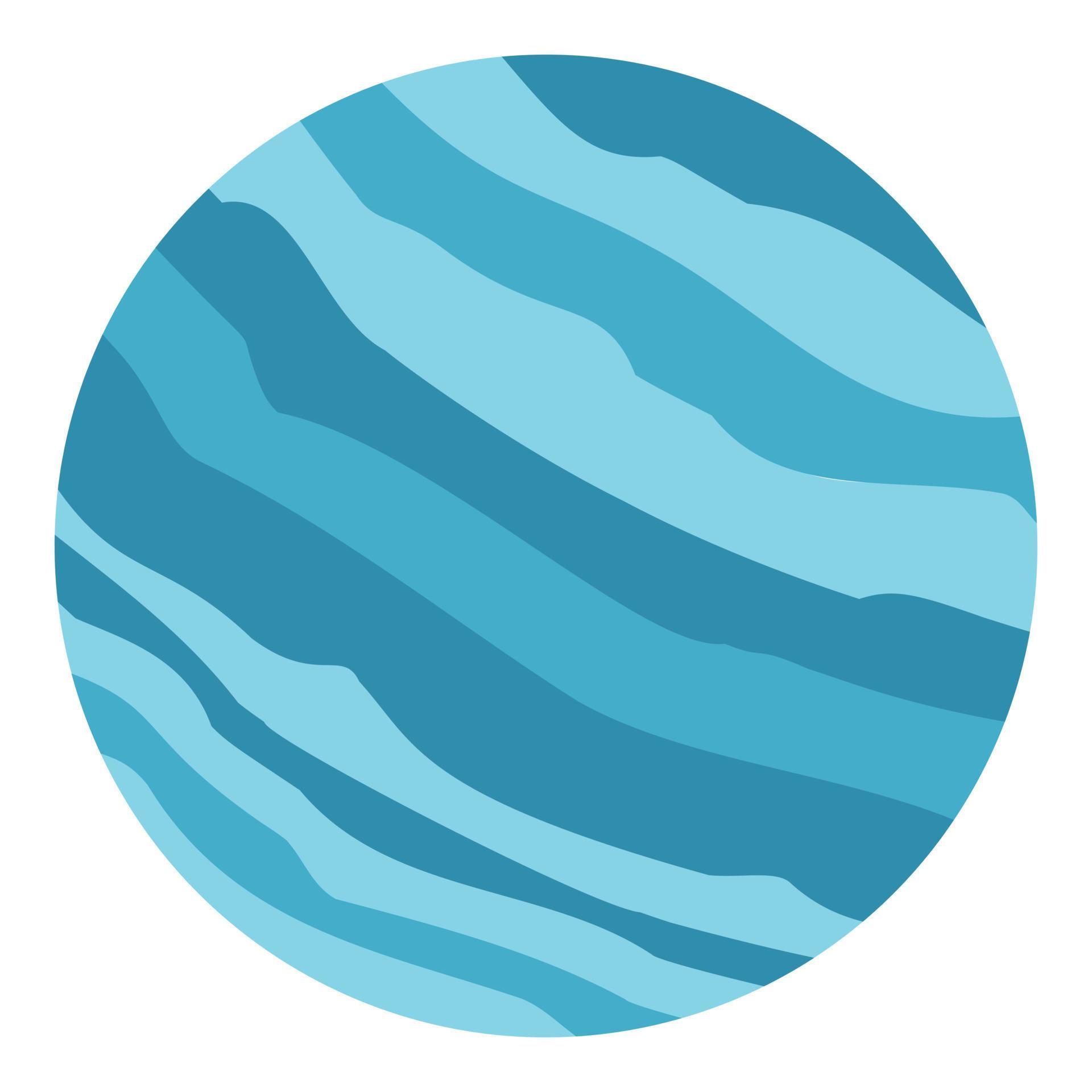 Blue planet icon, flat style 14185212 Vector Art at Vecteezy