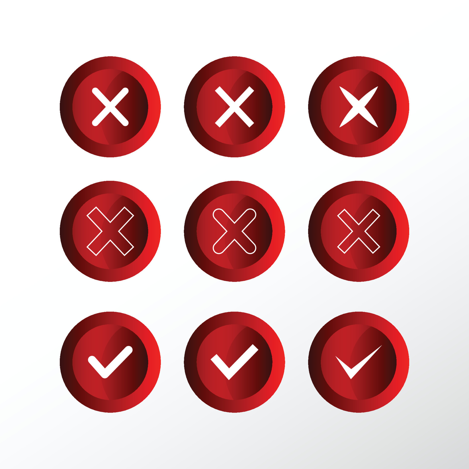 Wrong sign gradation icon 14194245 Vector Art at Vecteezy