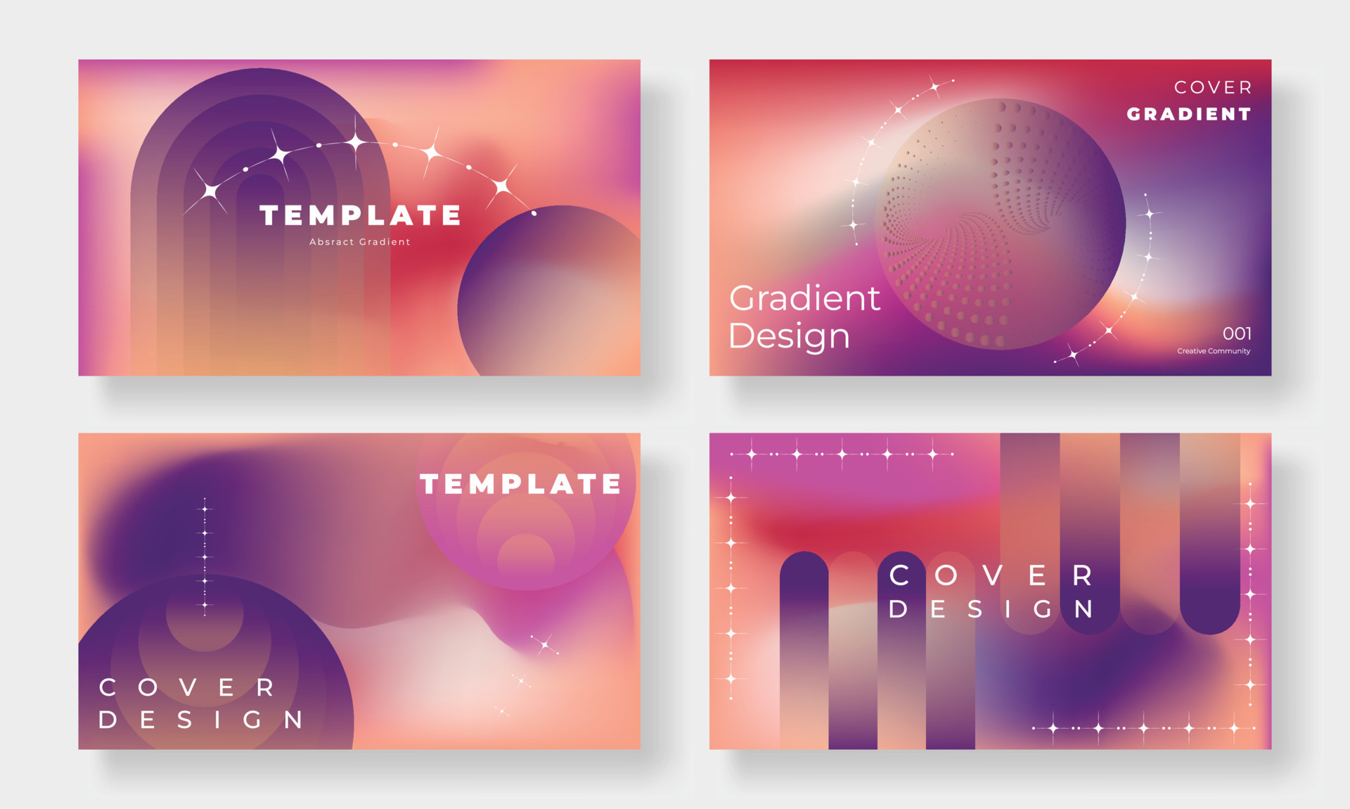 Set Of Template Background Design Vector Collection Of Creative Trendy Set Of Template Background Design Vector Collection Of Creative Trendy
