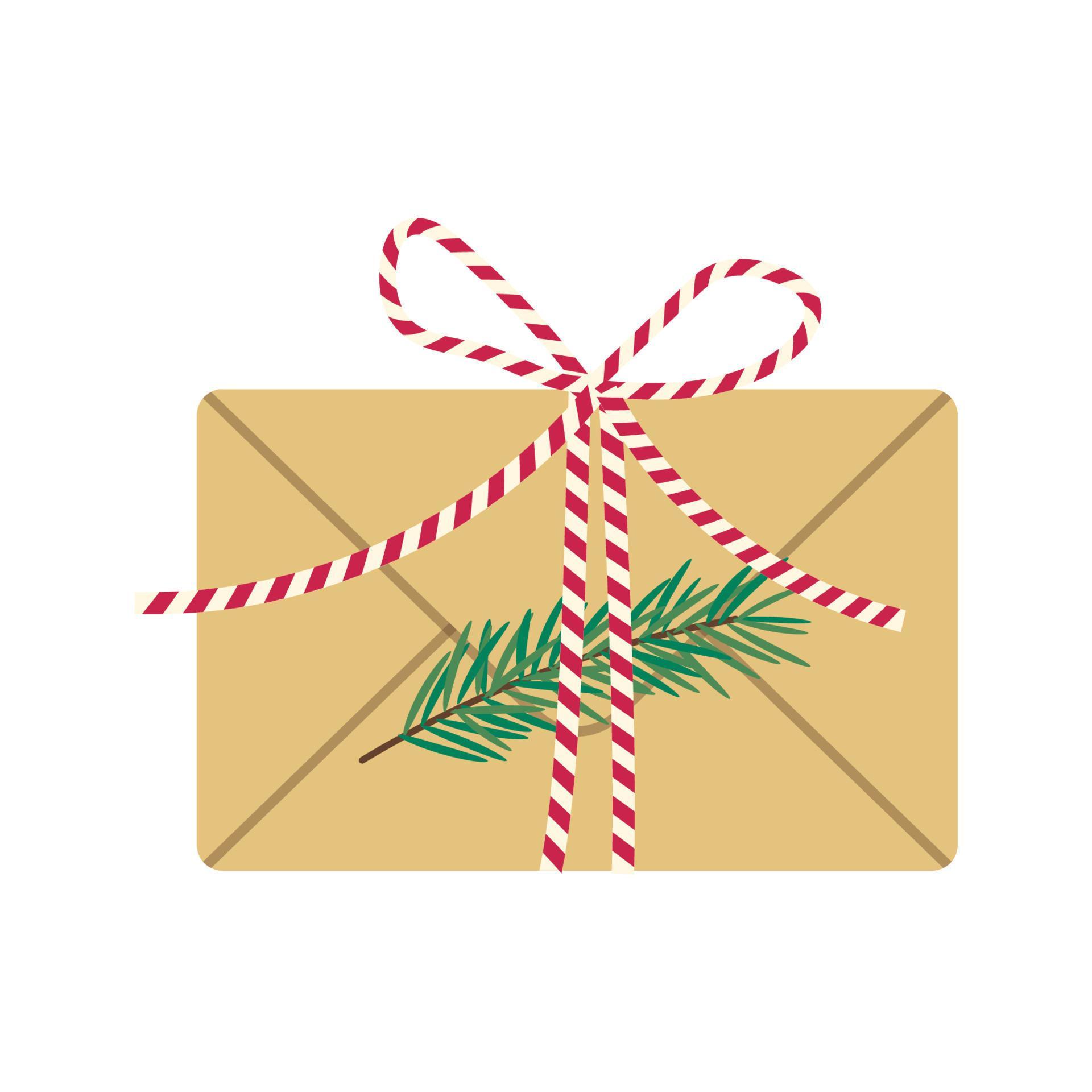 Christmas Card Envelope 14195610 Vector Art At Vecteezy