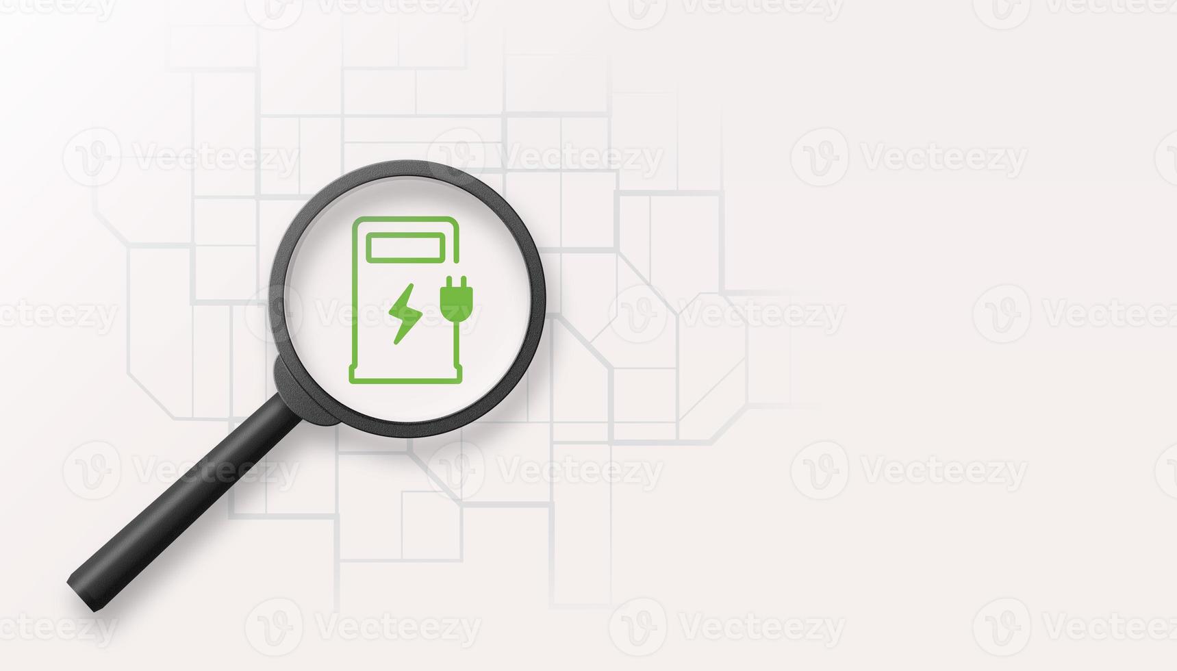 Find EV charging stations. Magnifying glass magnifies Electric vehicle ... Find EV charging stations. Magnifying glass magnifies Electric vehicle ...