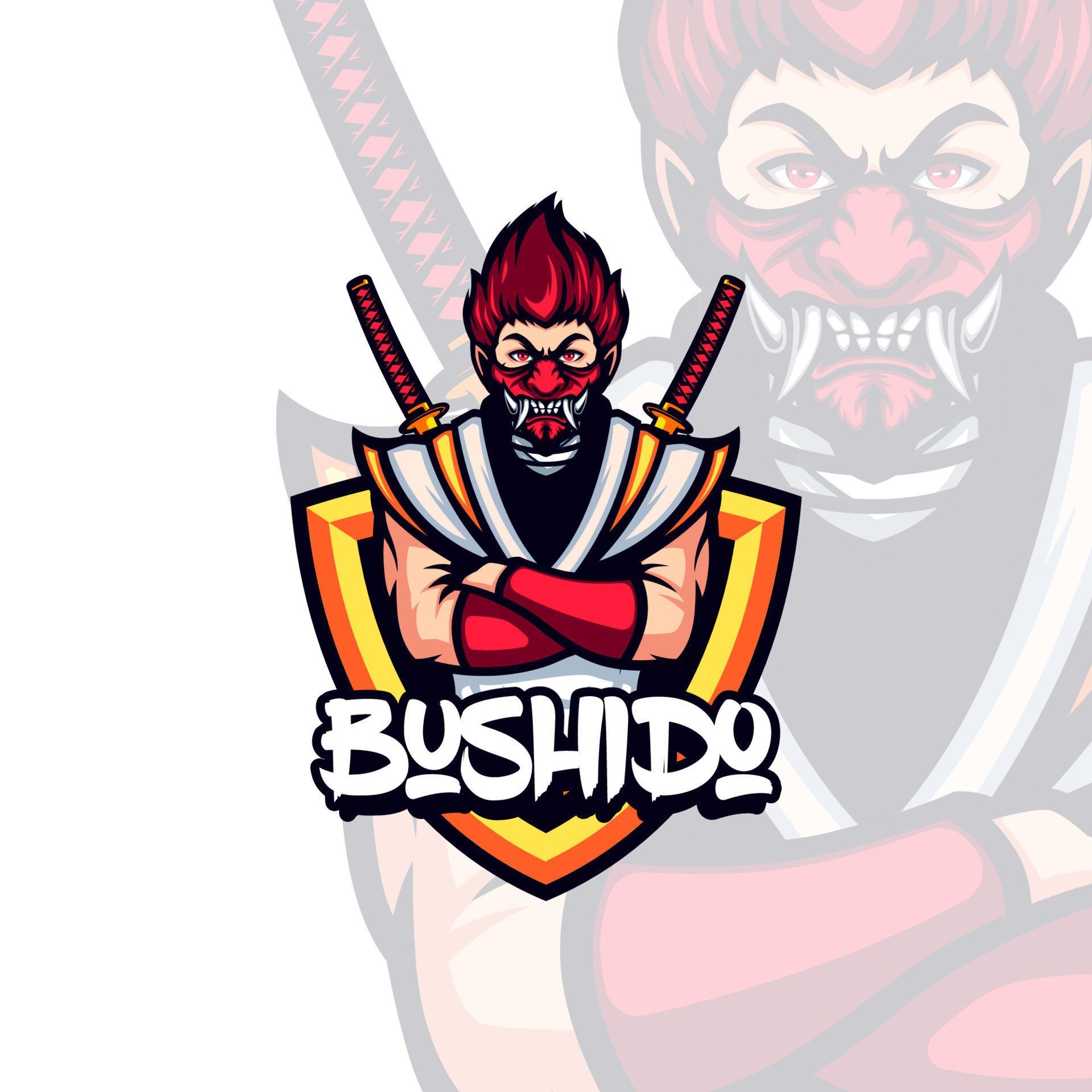 Double Katana Swords Ronin Samurai Vector Mascot 14203016 Vector Art at Vecteezy