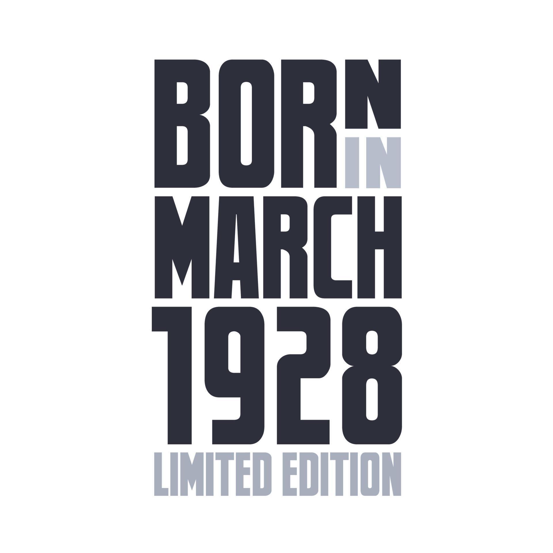 Born in March 1928. Birthday quotes design for March 1928 14206932 ...