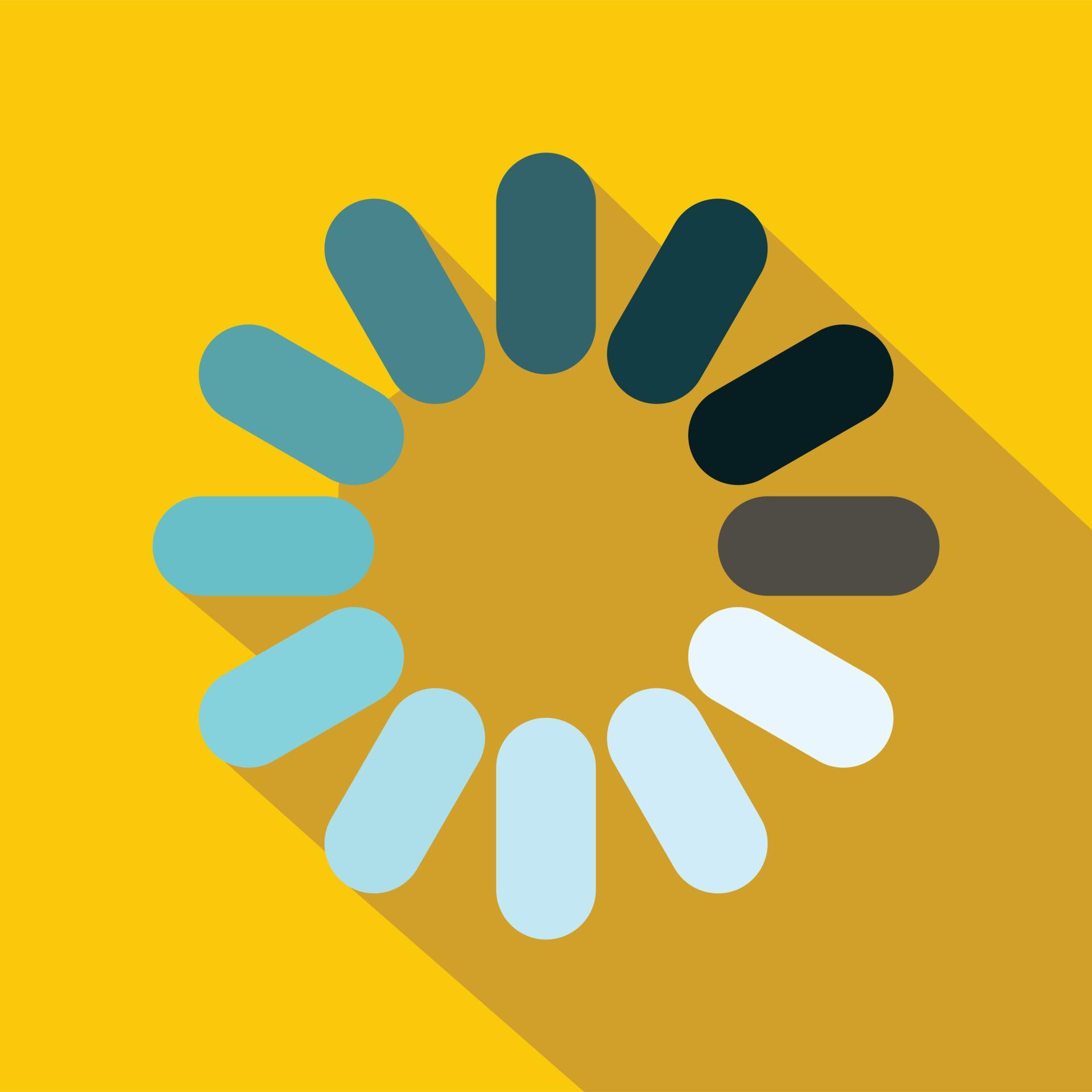 Loading circle sign icon in flat style 14208257 Vector Art at Vecteezy