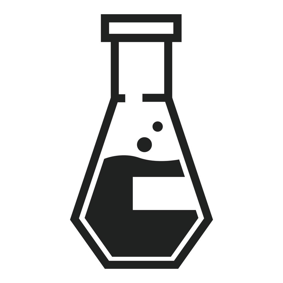 Conical flask icon, simple style 14208931 Vector Art at Vecteezy