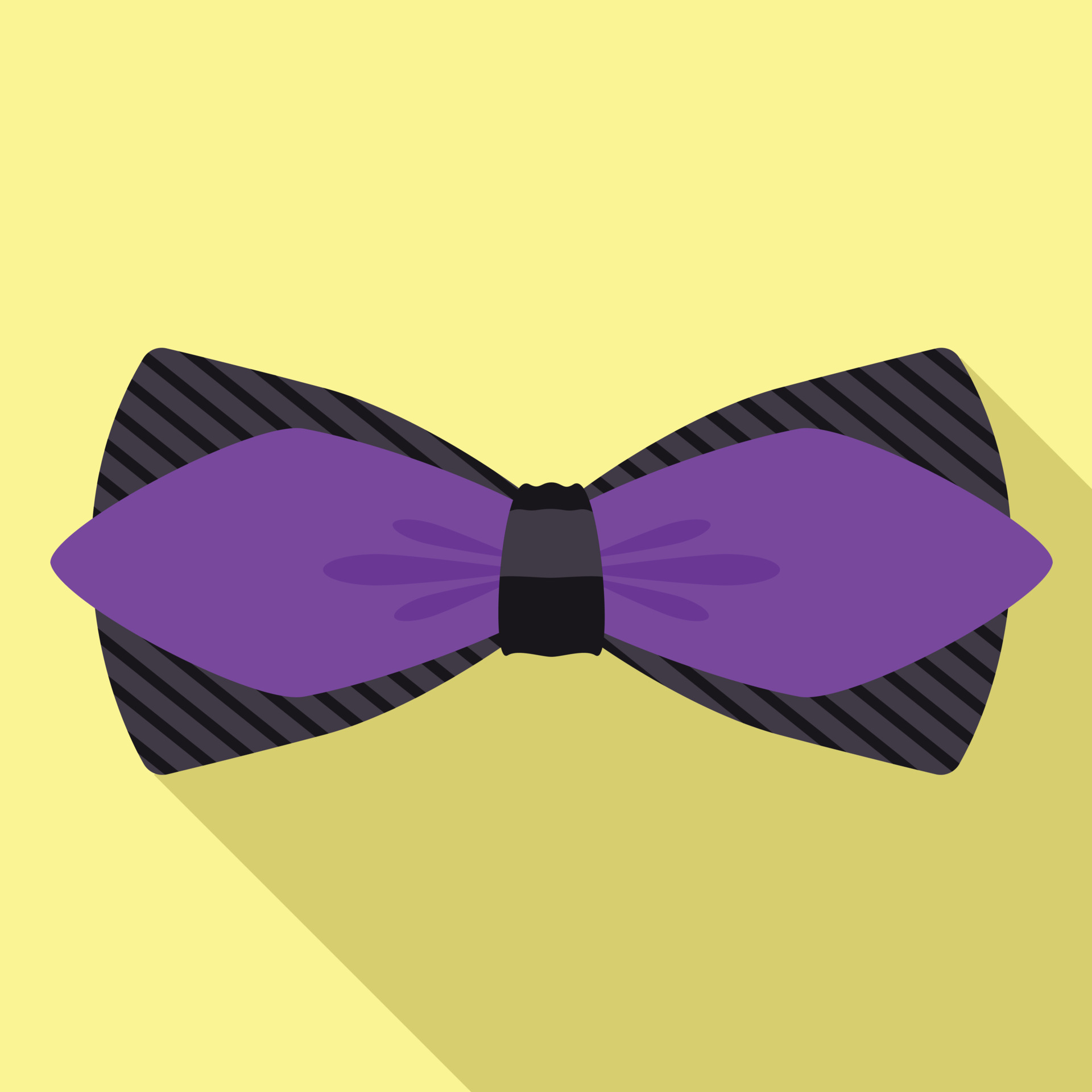 Violet bow tie icon, flat style 14209577 Vector Art at Vecteezy