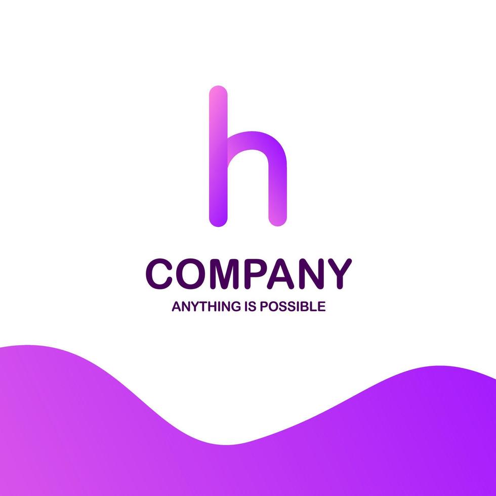 H company logo design with purple theme vector 14210051 Vector Art at Vecteezy