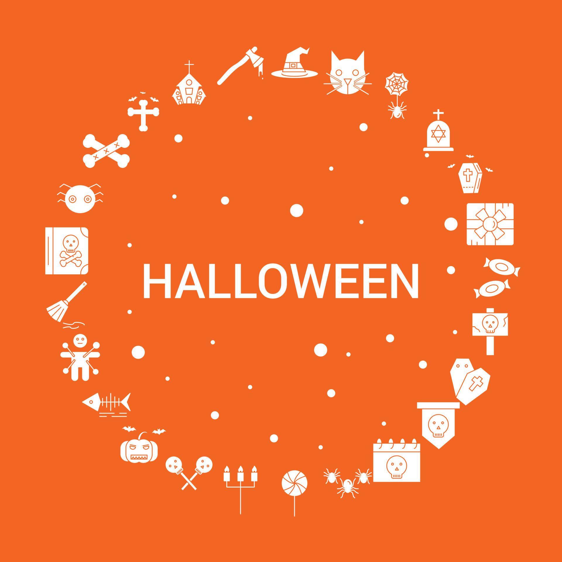 Halloween Icon Set Infographic Vector Template 14210947 Vector Art at ...