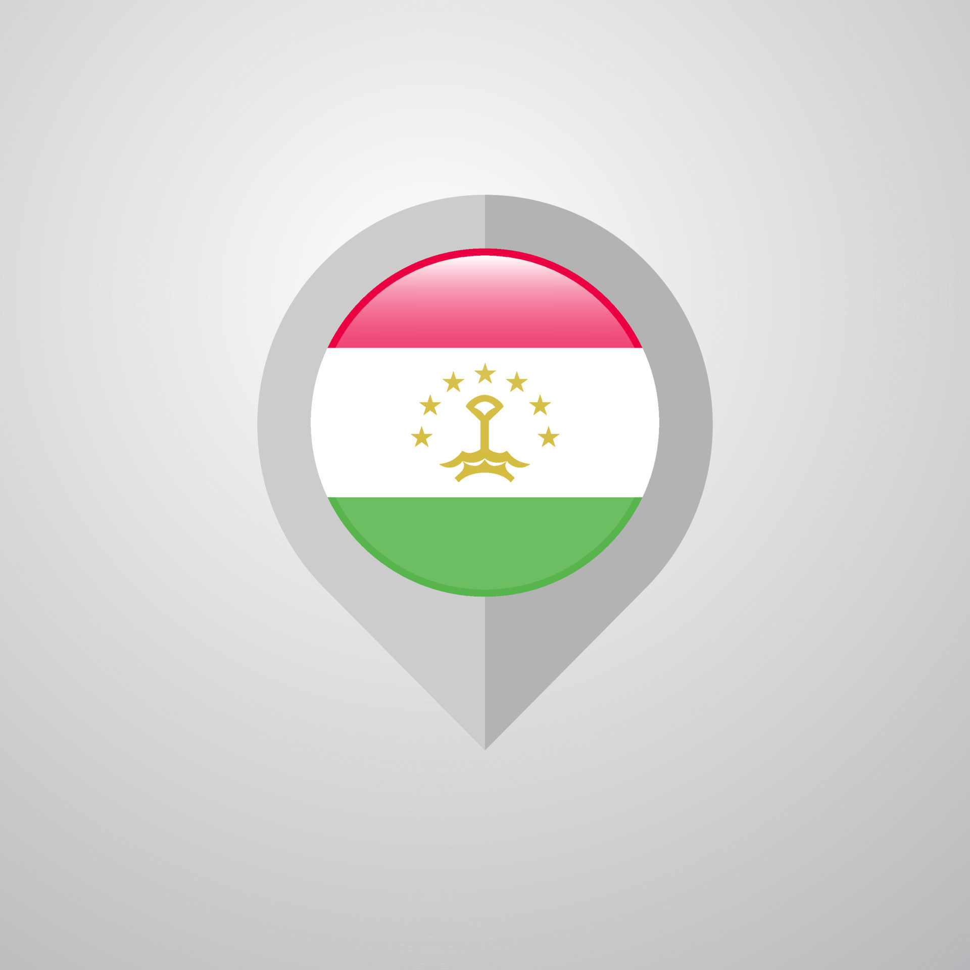 Map Navigation pointer with Tajikistan flag design vector 14211022 Vector Art at Vecteezy
