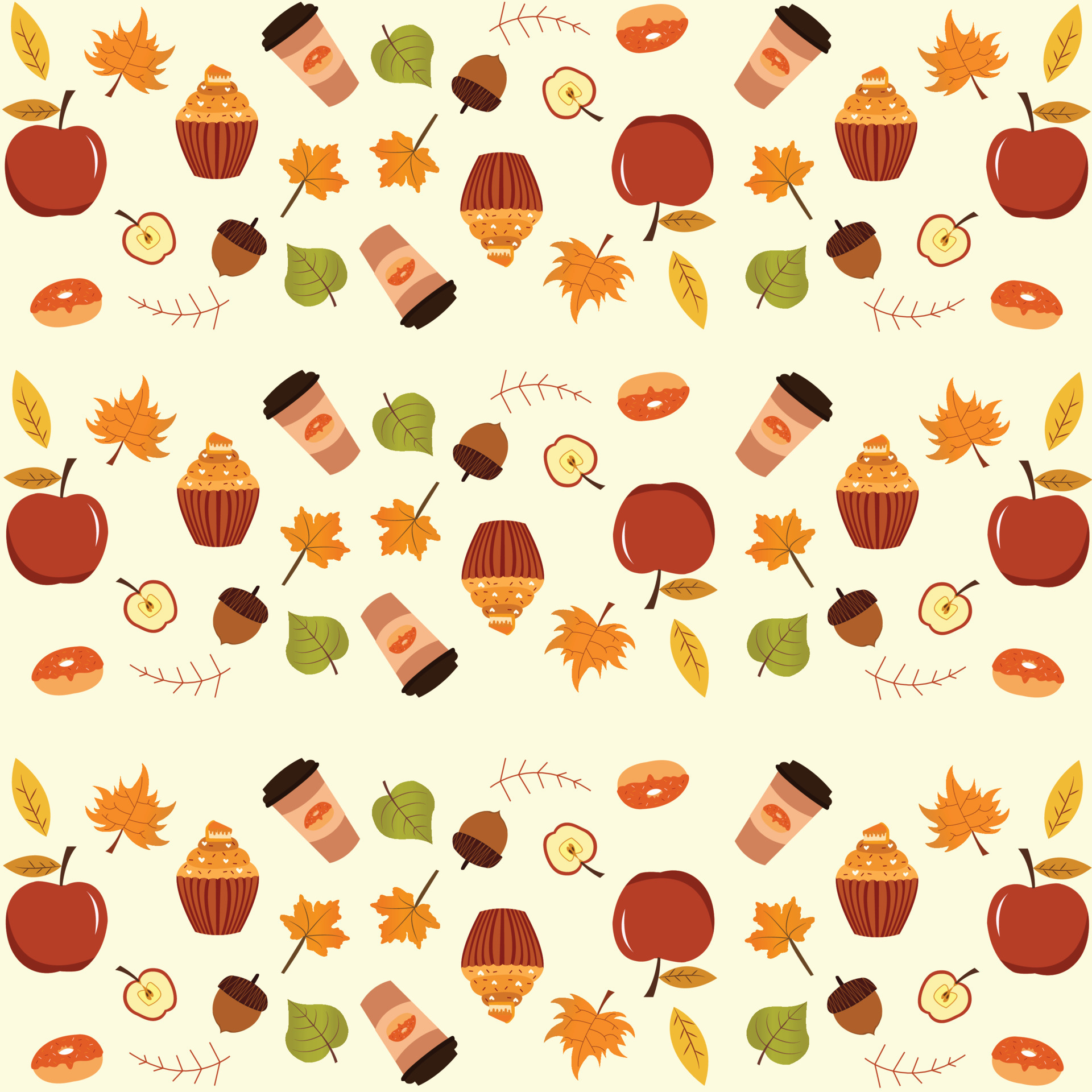 Fall Seamless Pattern 14213502 Vector Art at Vecteezy