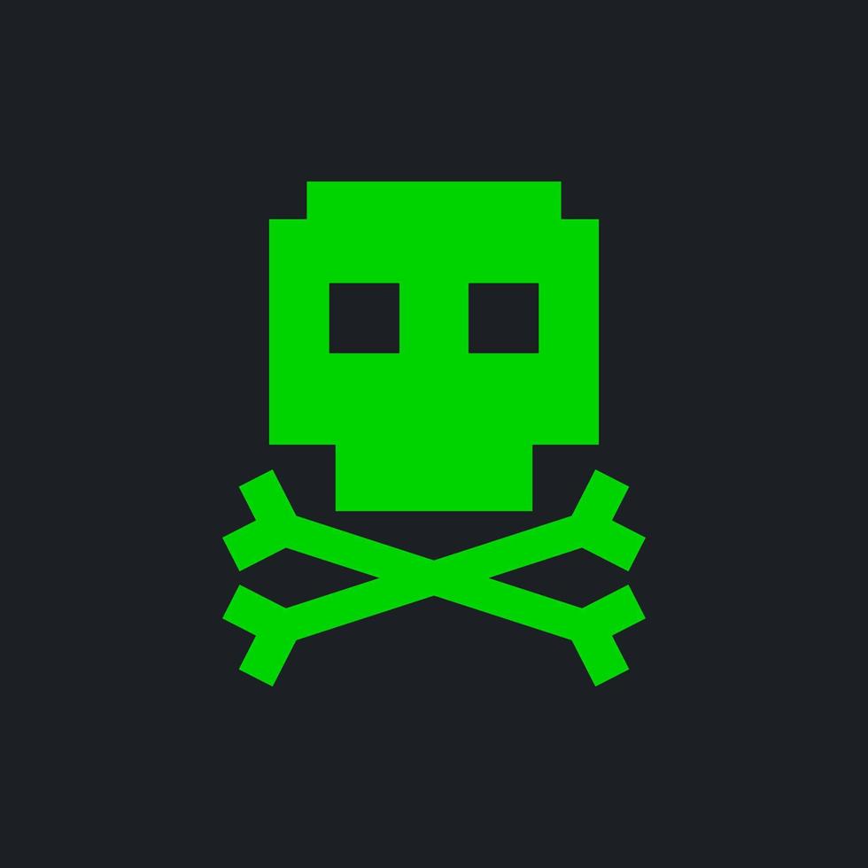 Illustration Of Green Skull Hacker Theme Vector Illustration 14213866
