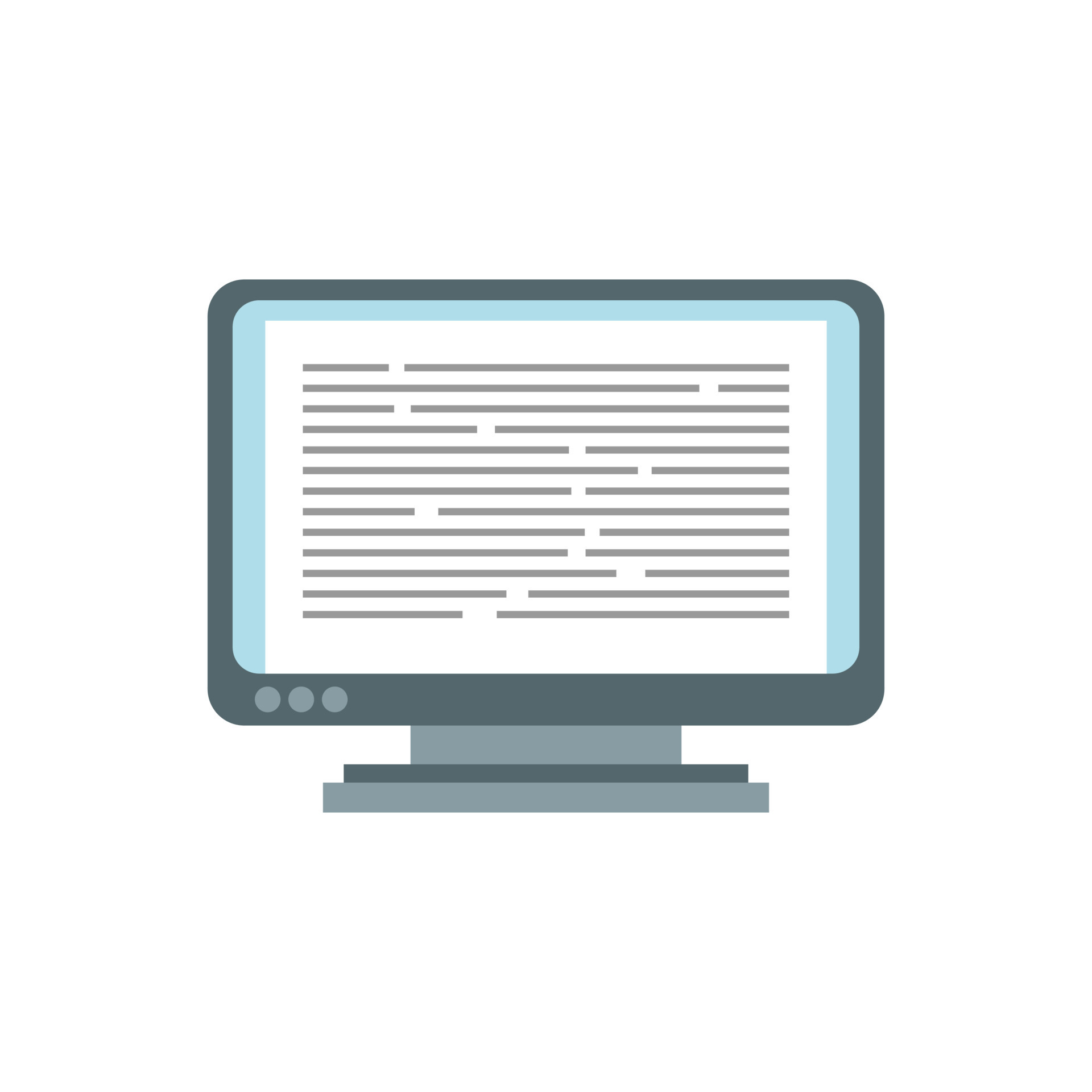 illustration of a monitor computer with text document. 14213869 Vector ...