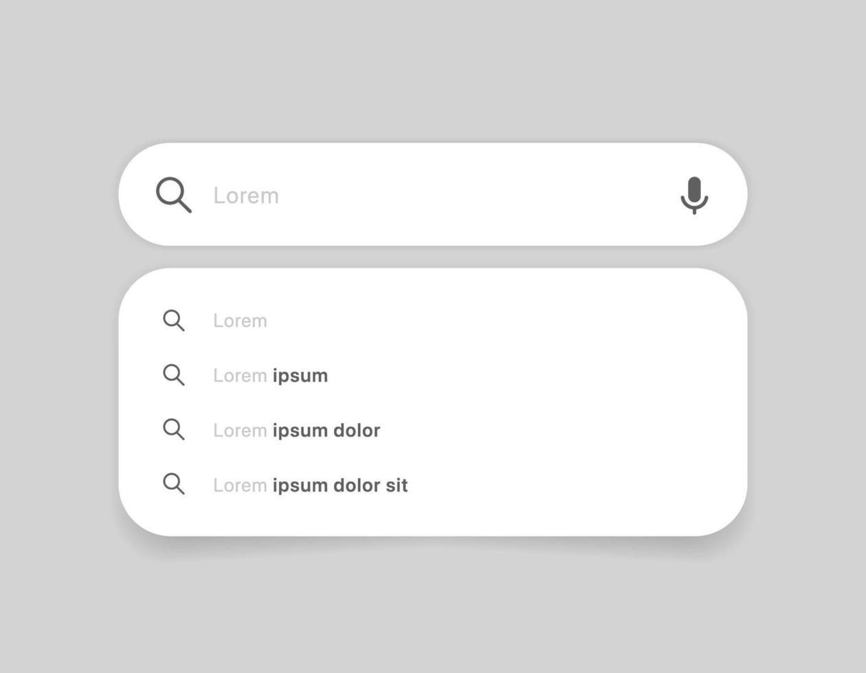 Search Bar With Suggestions For Ui Ux Design And Web Site Search Address And Navigation Bar