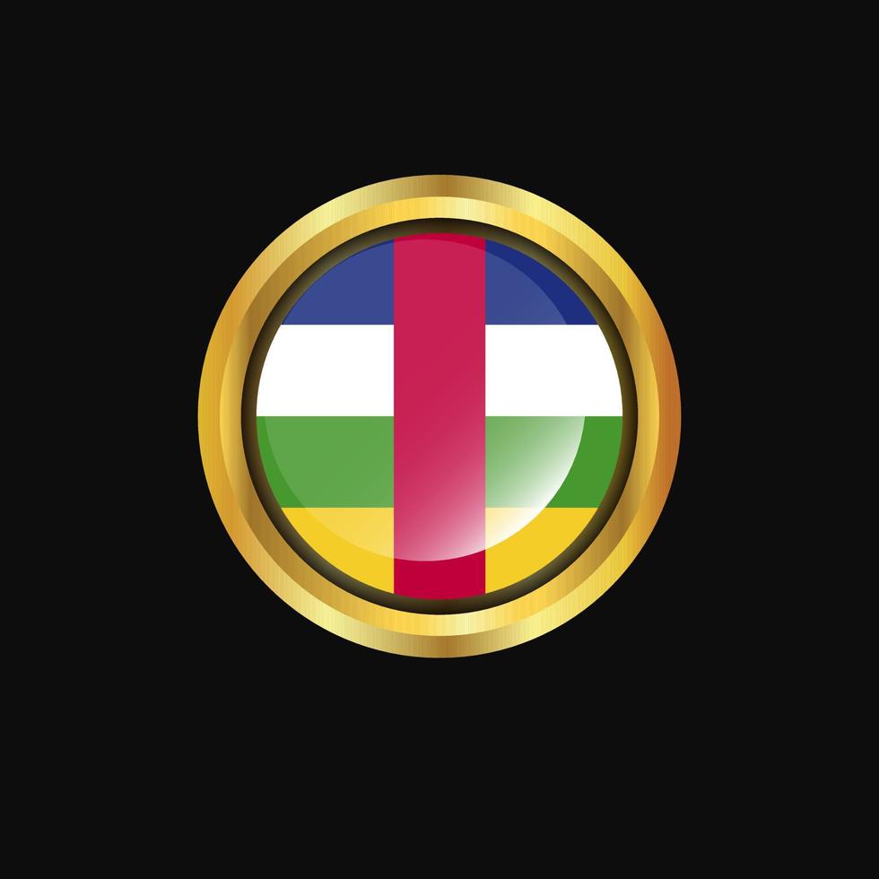 Central African Republic Flag Golden Button 14214890 Vector Art At Vecteezy