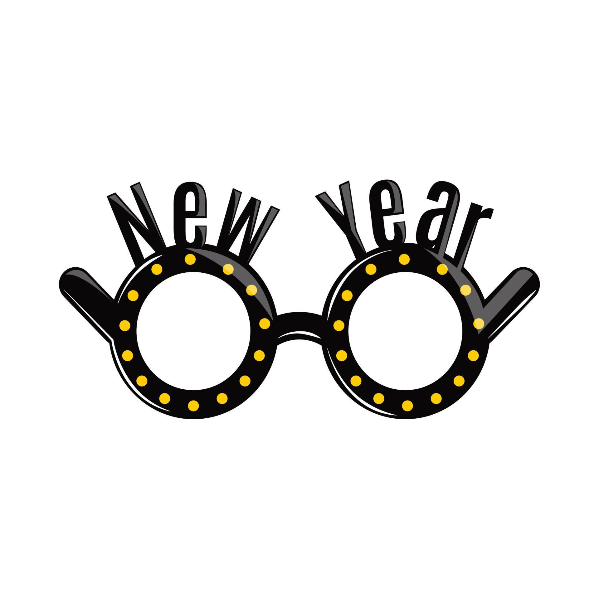 happy new year glasses 14217202 Vector Art at Vecteezy