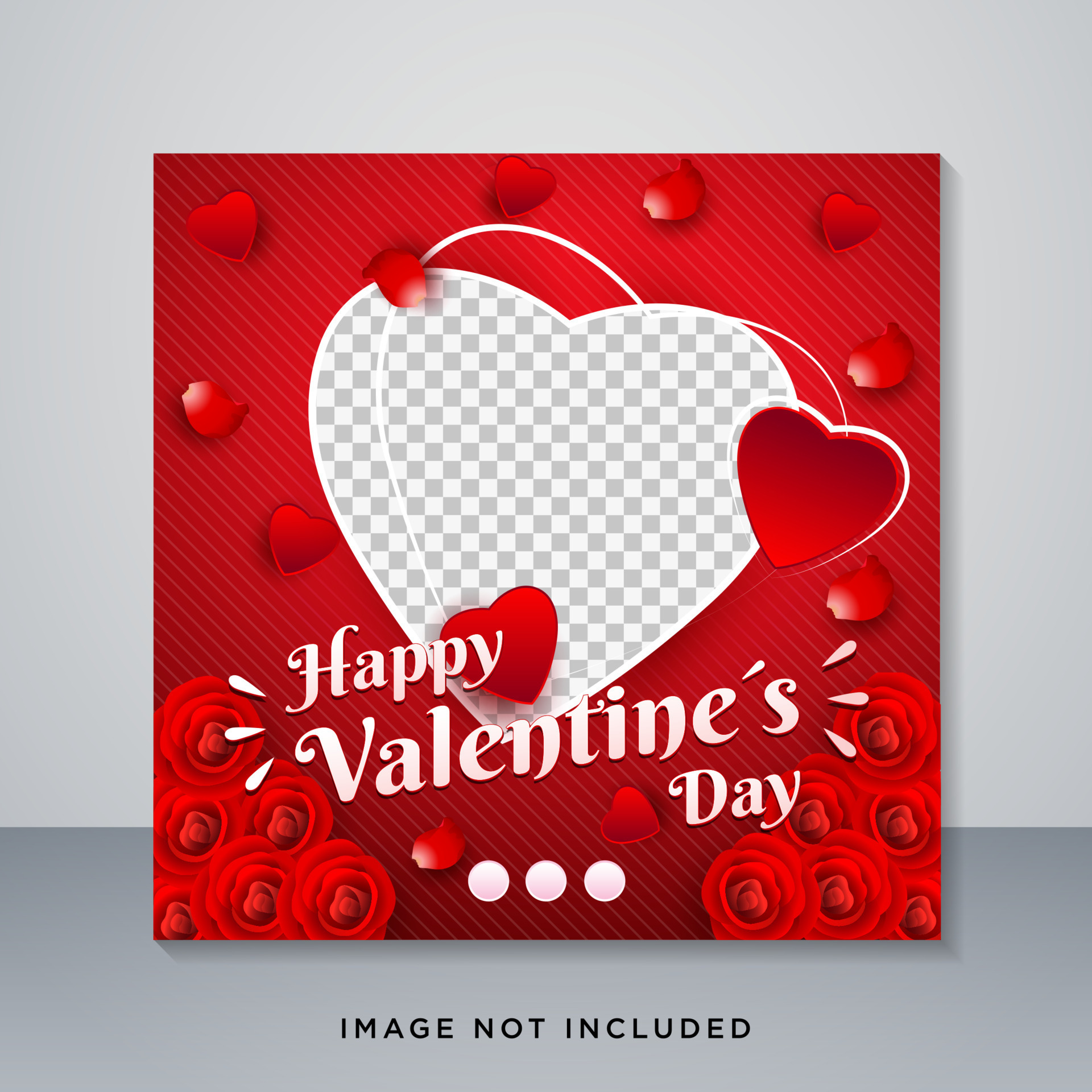 plantilla de celebración del día de san valentín feliz publicación de instagram. 14217678 Vector ...