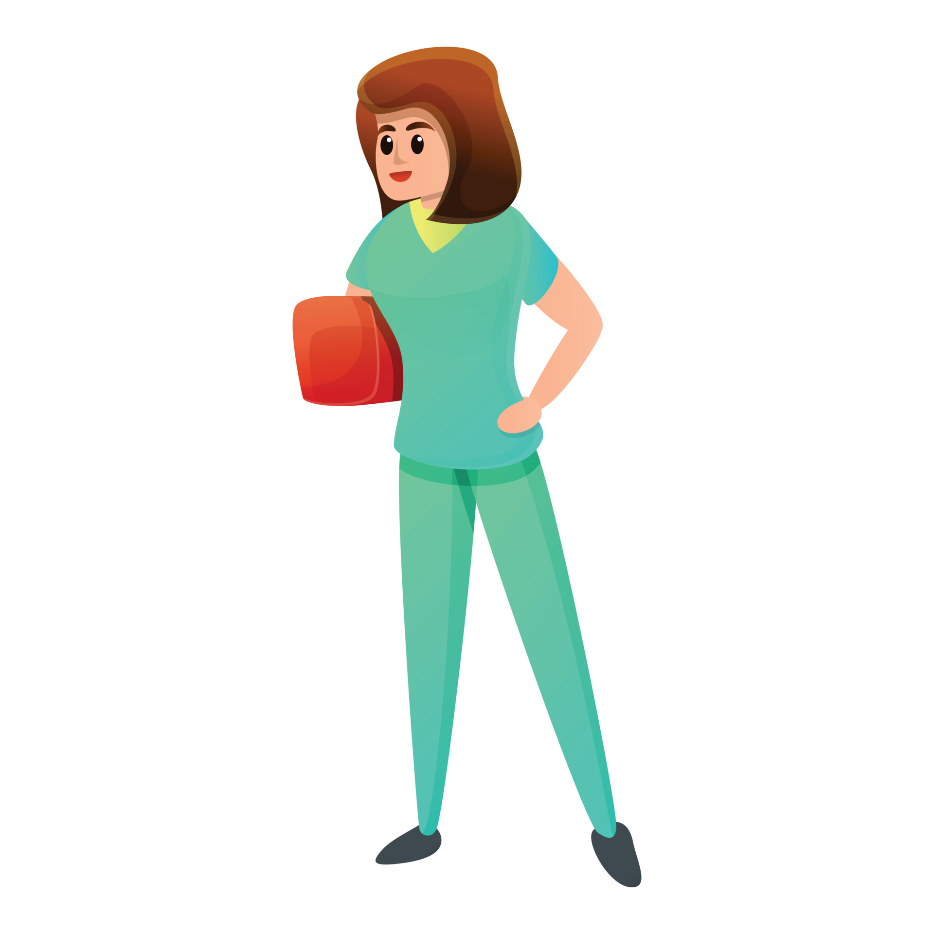 Staff Nurse Icon Cartoon Style 14222070 Vector Art At Vecteezy