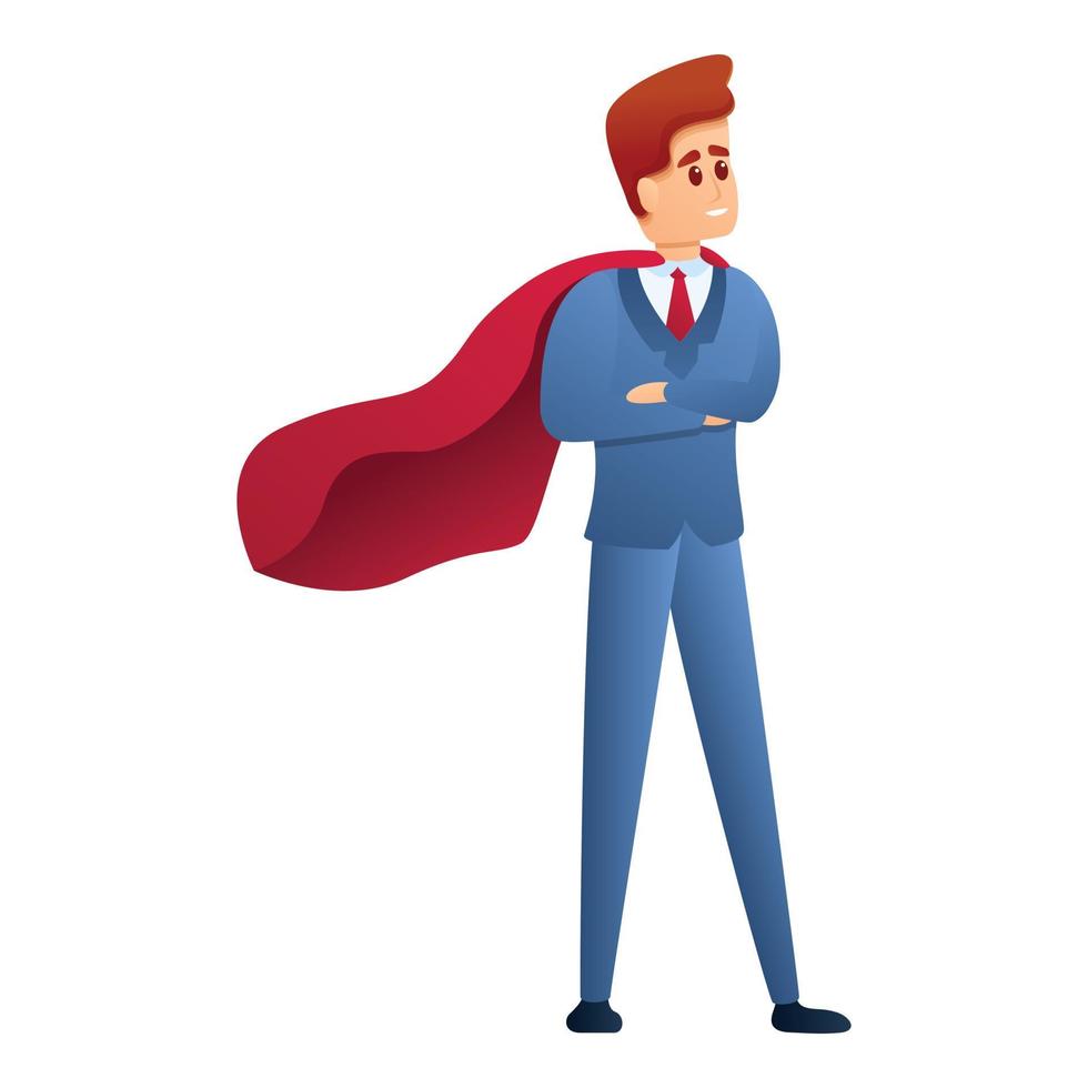 Super businessman icon, cartoon style 14222199 Vector Art at Vecteezy