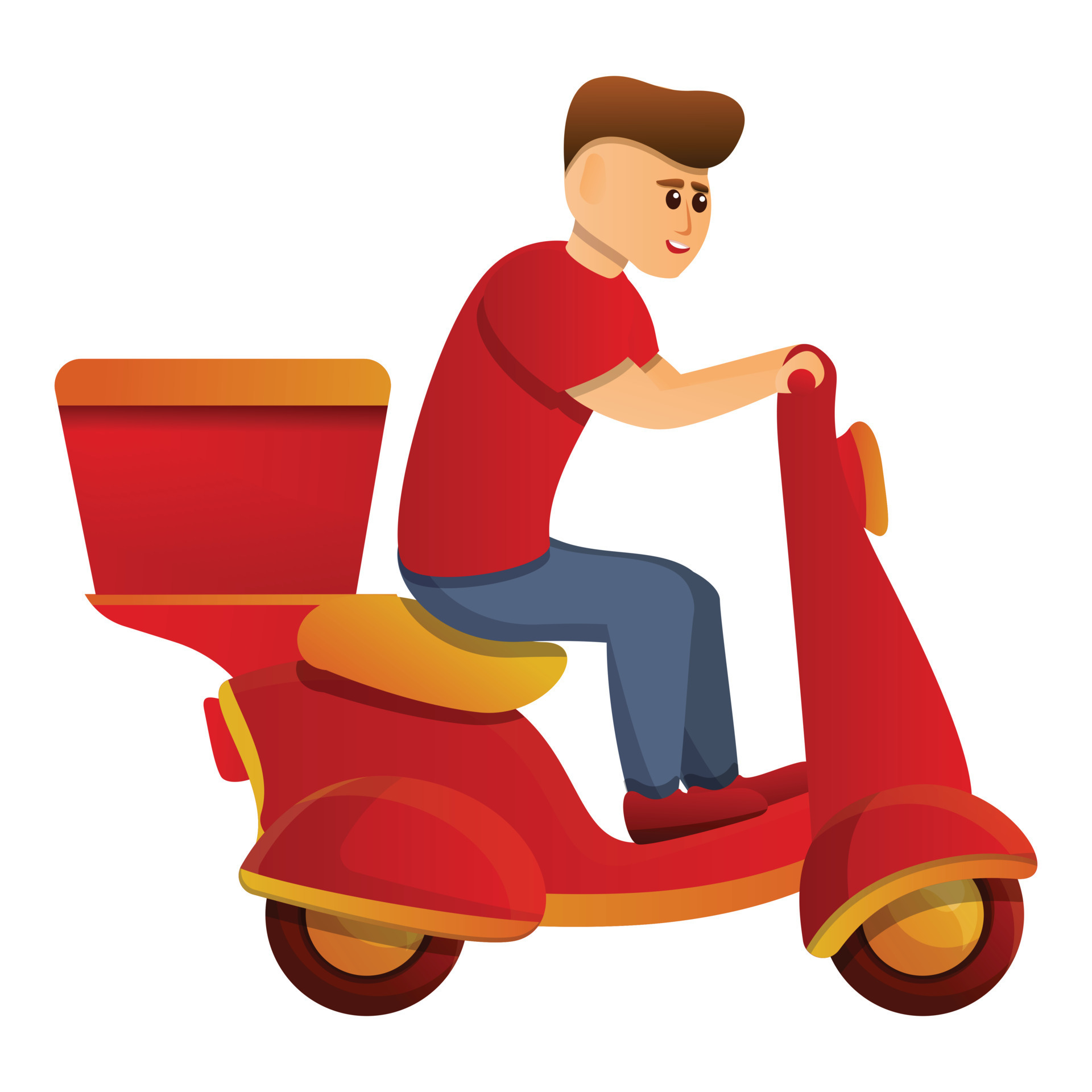Scooter food delivery icon, cartoon style 14227216 Vector Art at Vecteezy Scooter food delivery icon, cartoon style 14227216 Vector Art at Vecteezy