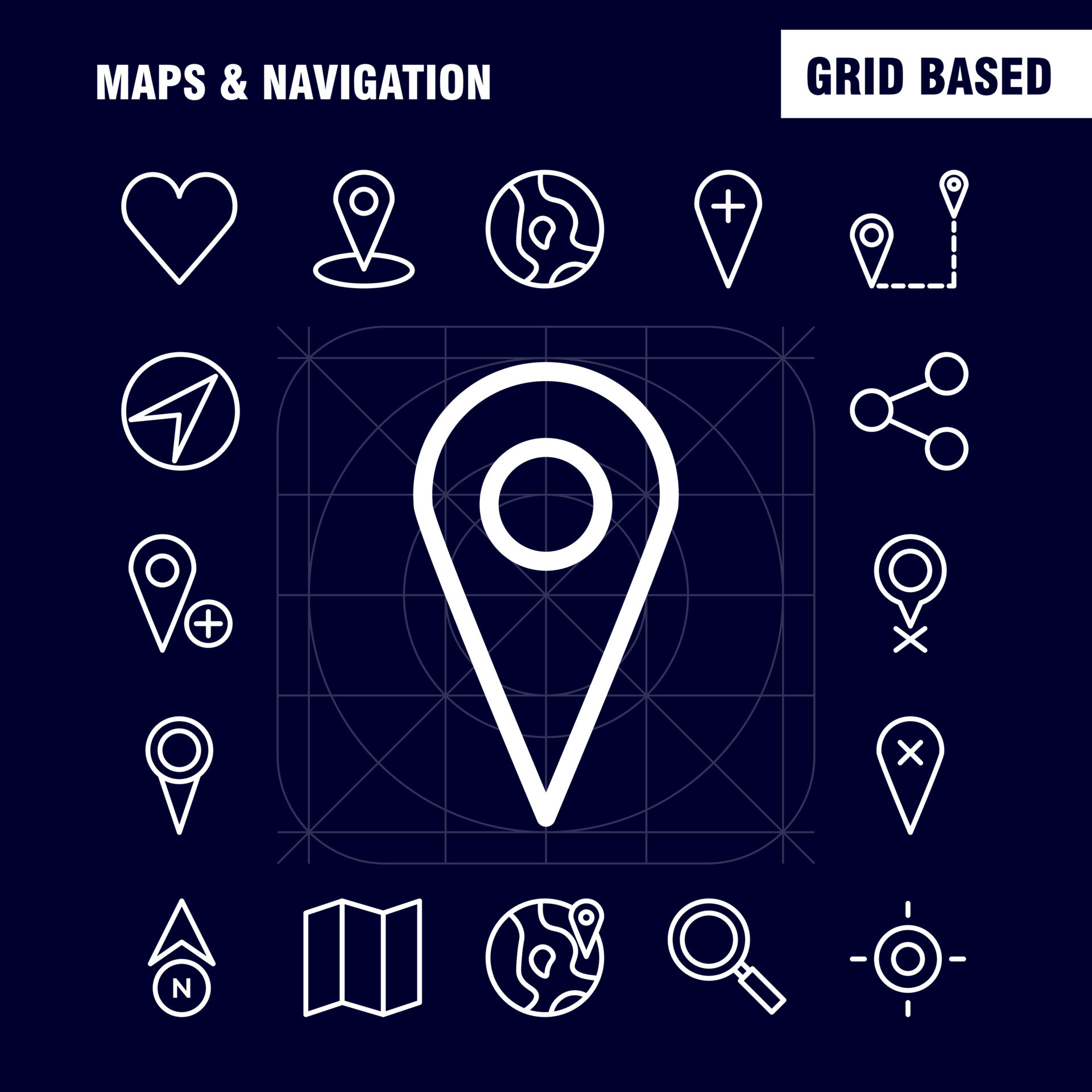 Maps And Navigation Line Icon Pack For Designers And Developers Icons Of Gps Delete Map Maps