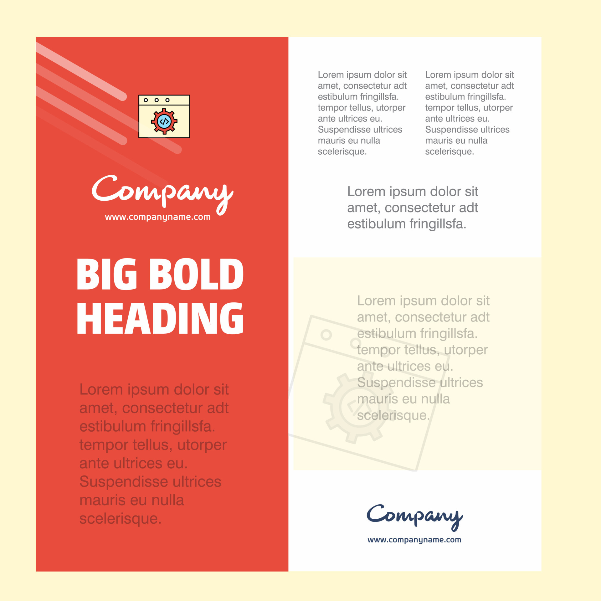 Website programming Business Company Poster Template with place for ...