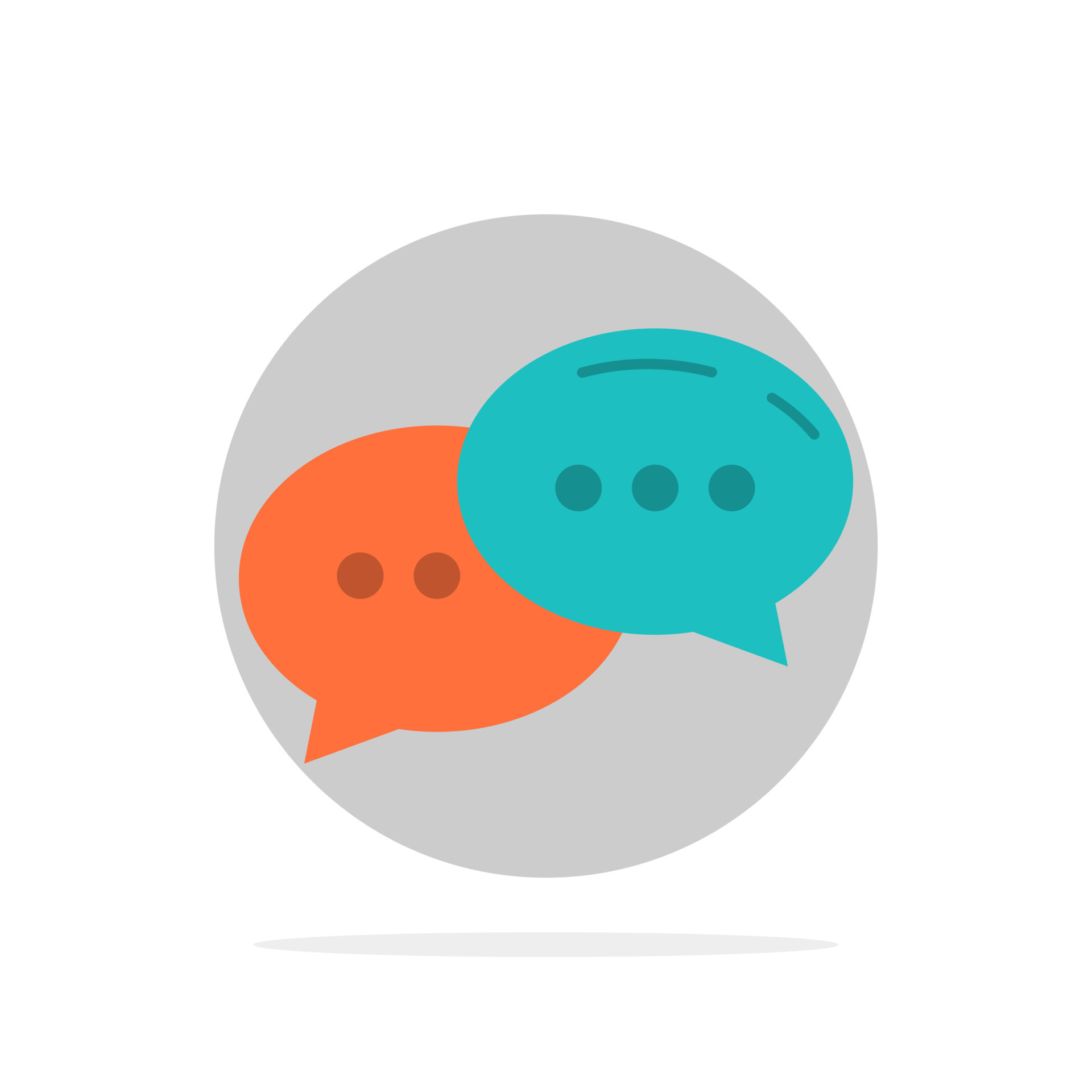 Chat Chatting Conversation Dialogue Abstract Circle Background Flat