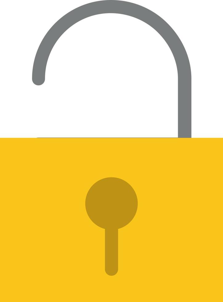 Lock Unlocked User Interface Flat Color Icon Vector Icon Banner
