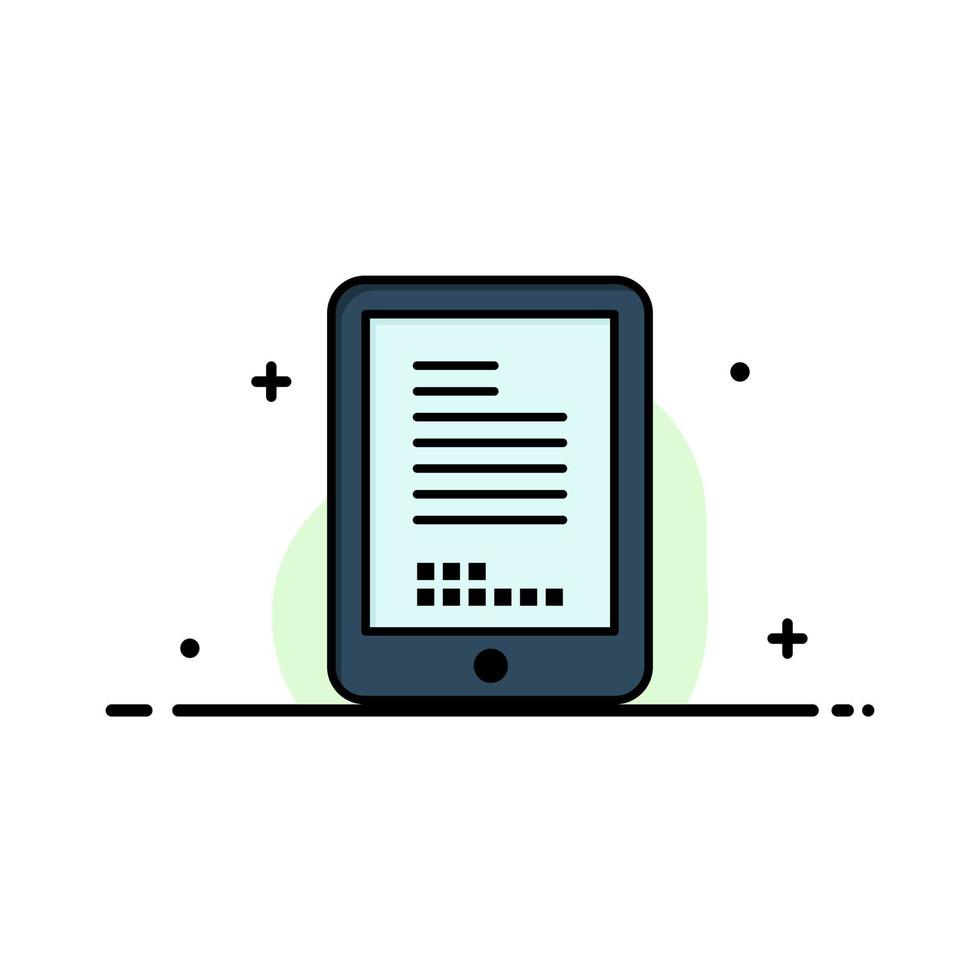 Mobile Coding Hardware Cell Business Flat Line Filled Icon Vector