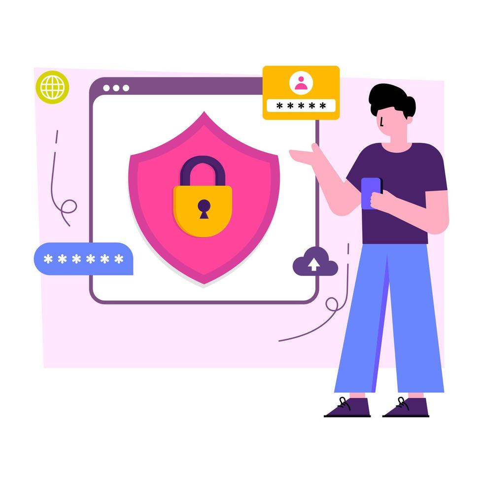 Modern design illustration of web security 14235762 Vector Art at Vecteezy