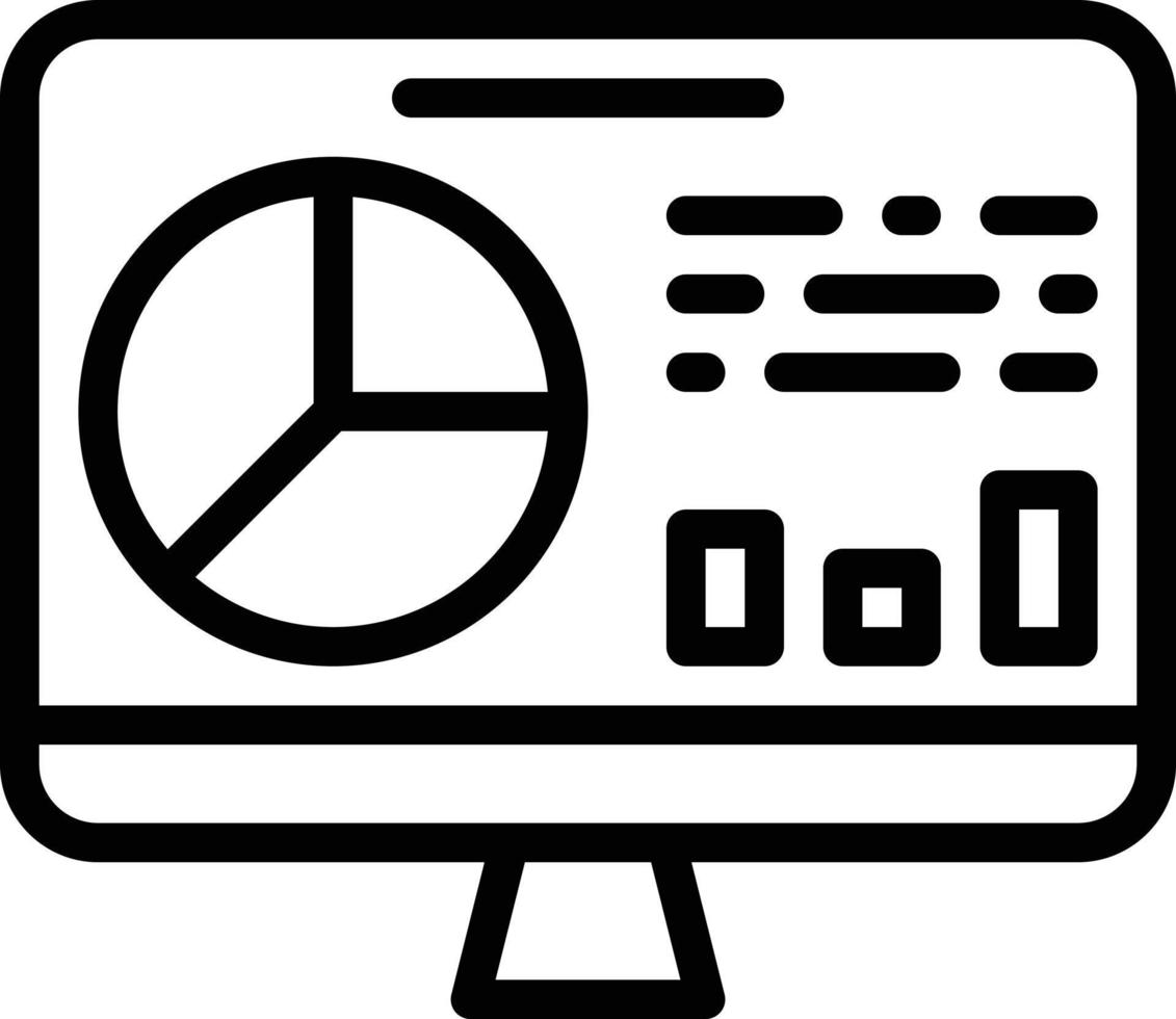 Analytics Analysis Computer Graph Statistic Outline Icon 14236324 Vector Art At Vecteezy