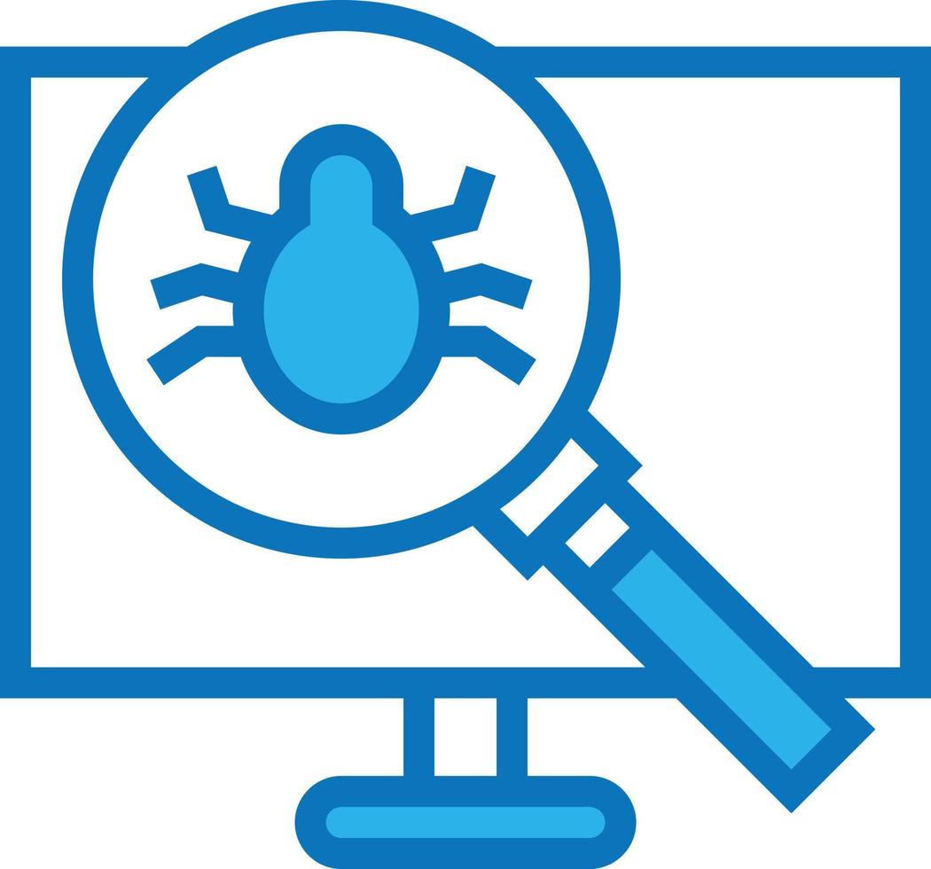 bug scan problem software development - blue icon 14236495 Vector Art at Vecteezy