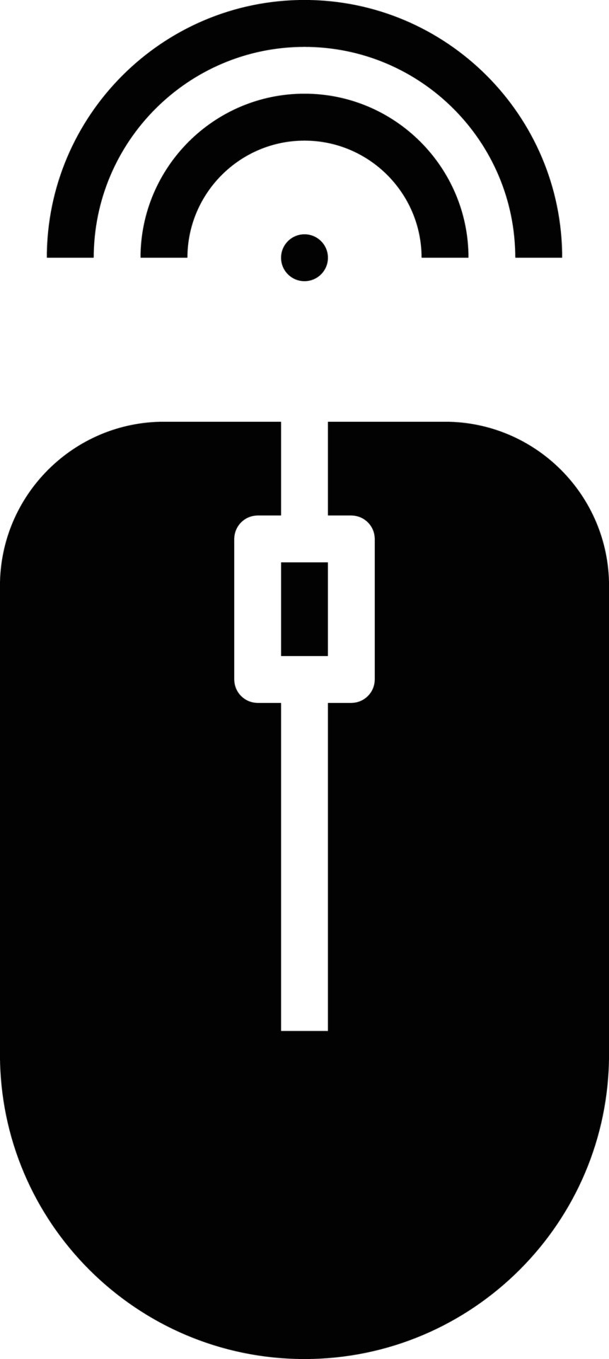 mouse wireless bluetooth device multimedia - solid icon 14236593 Vector ...